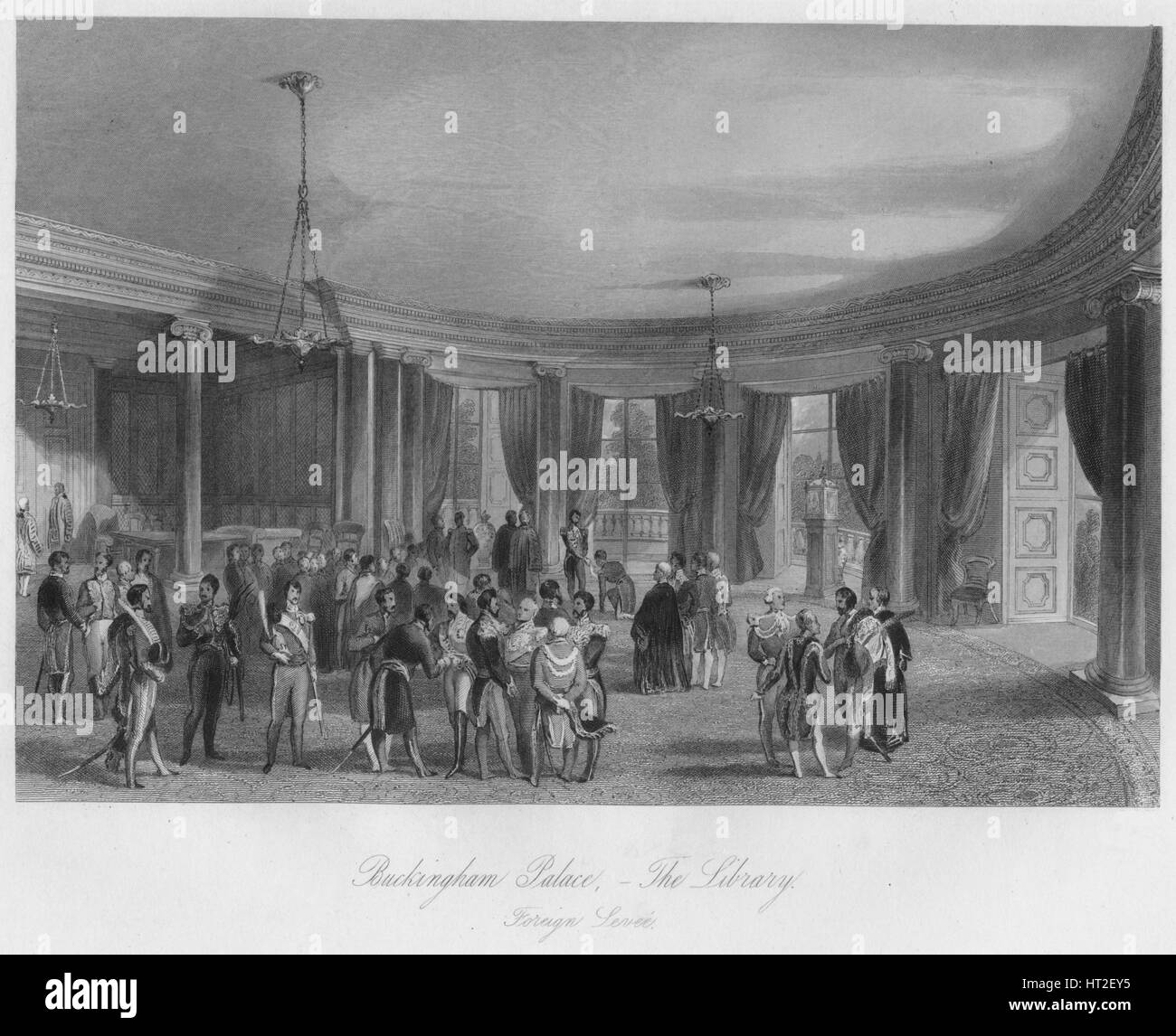 Buckingham palace interior Black and White Stock Photos & Images - Alamy