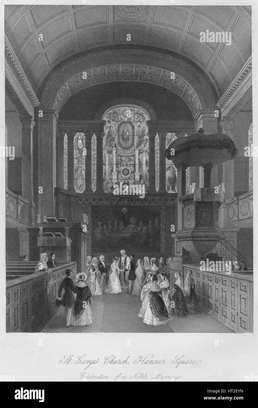 'St. George's Church, Hanover Square. Celebration of a Noble Marriage ...