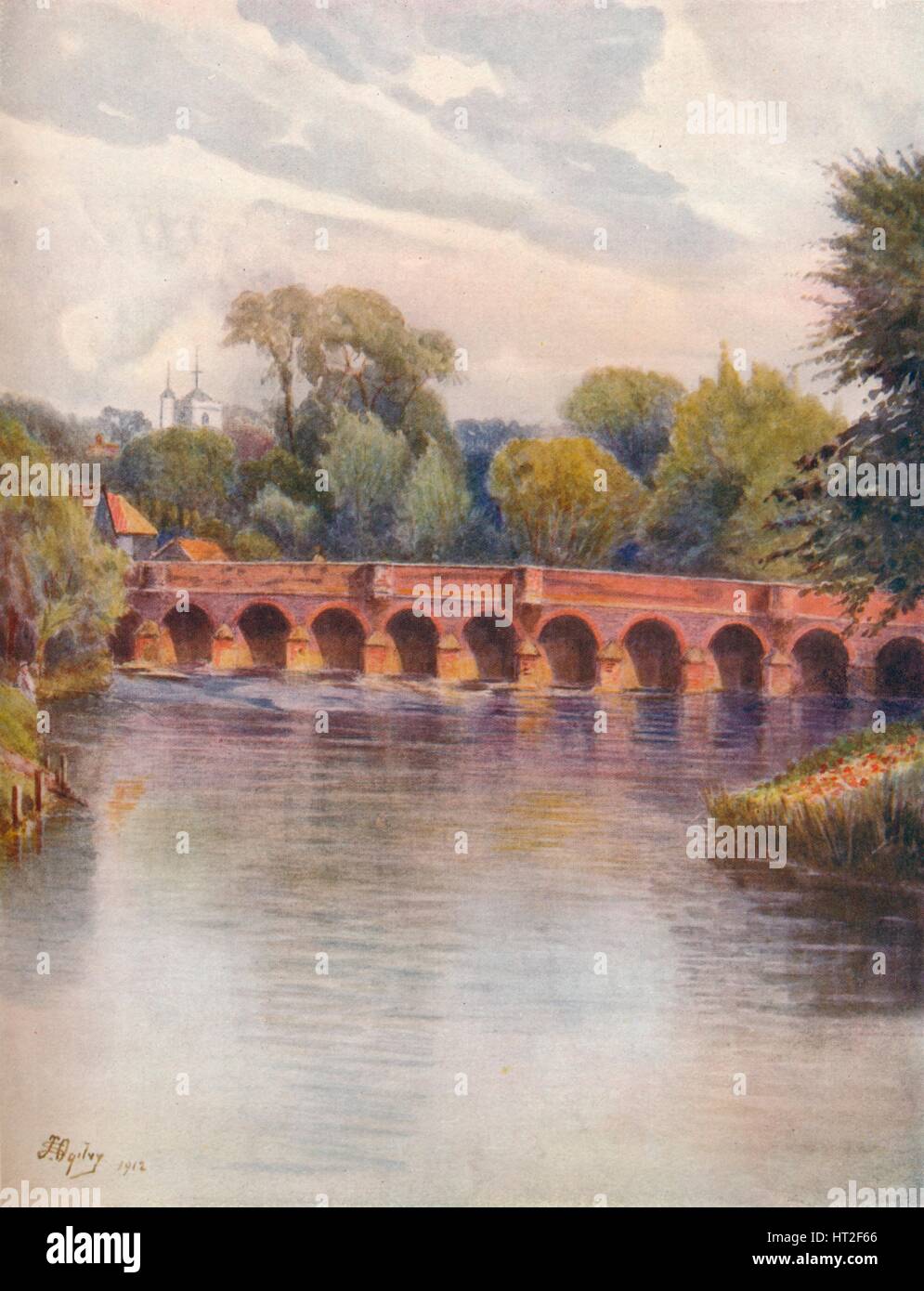 Leatherhead Bridge River Mole Surrey High Resolution Stock Photography ...