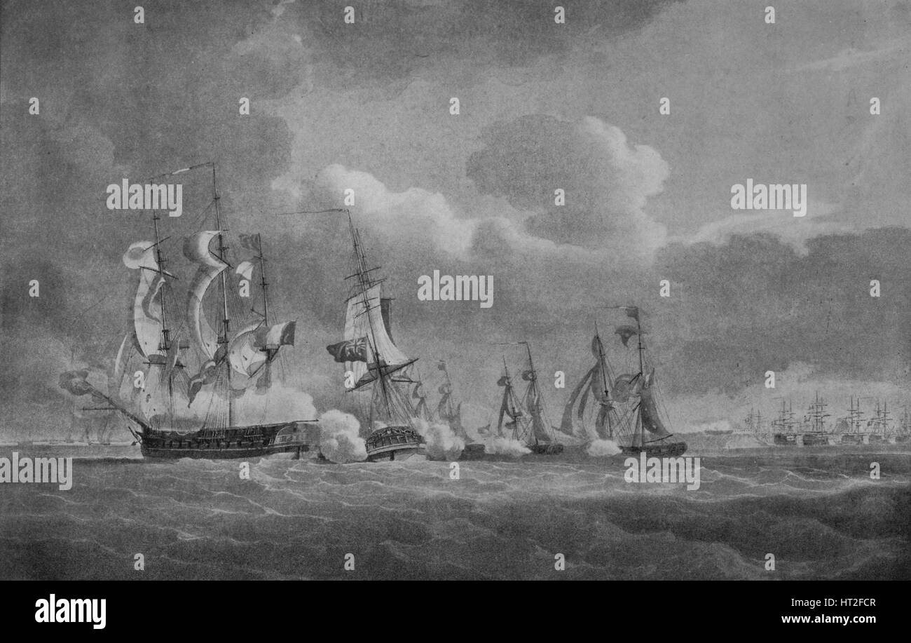'Daring Action of Lord Cochrane', c1807. Artist: Nicholas Pocock Stock ...