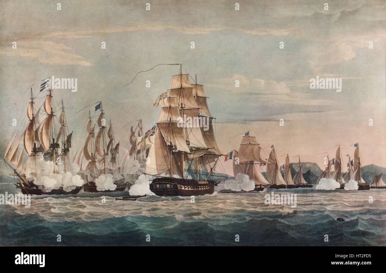 'Capture of the Sparviére', c1811. Artist: Nicholas Pocock Stock Photo ...