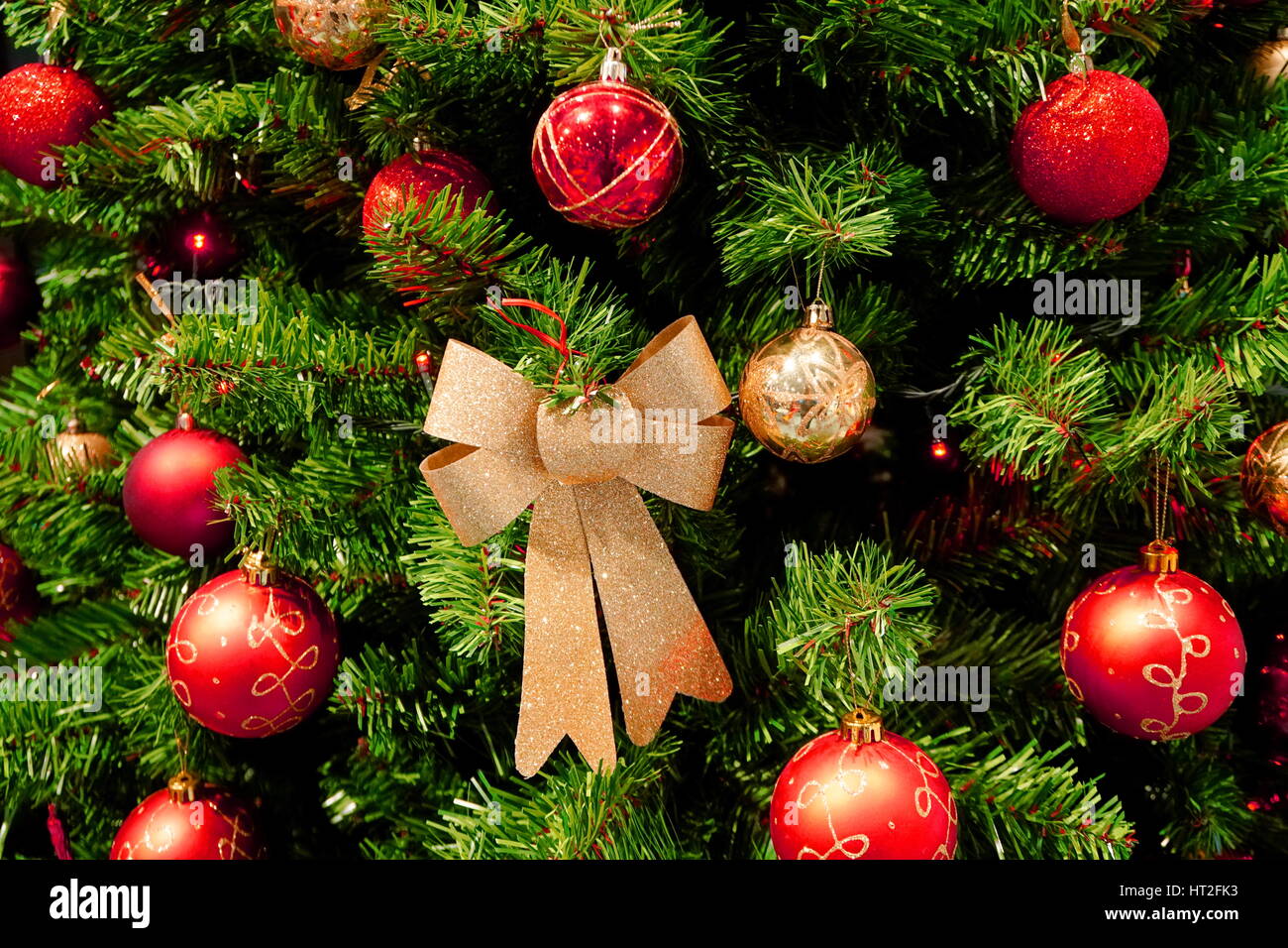 A Christmas tree with decorations and ornaments Stock Photo - Alamy