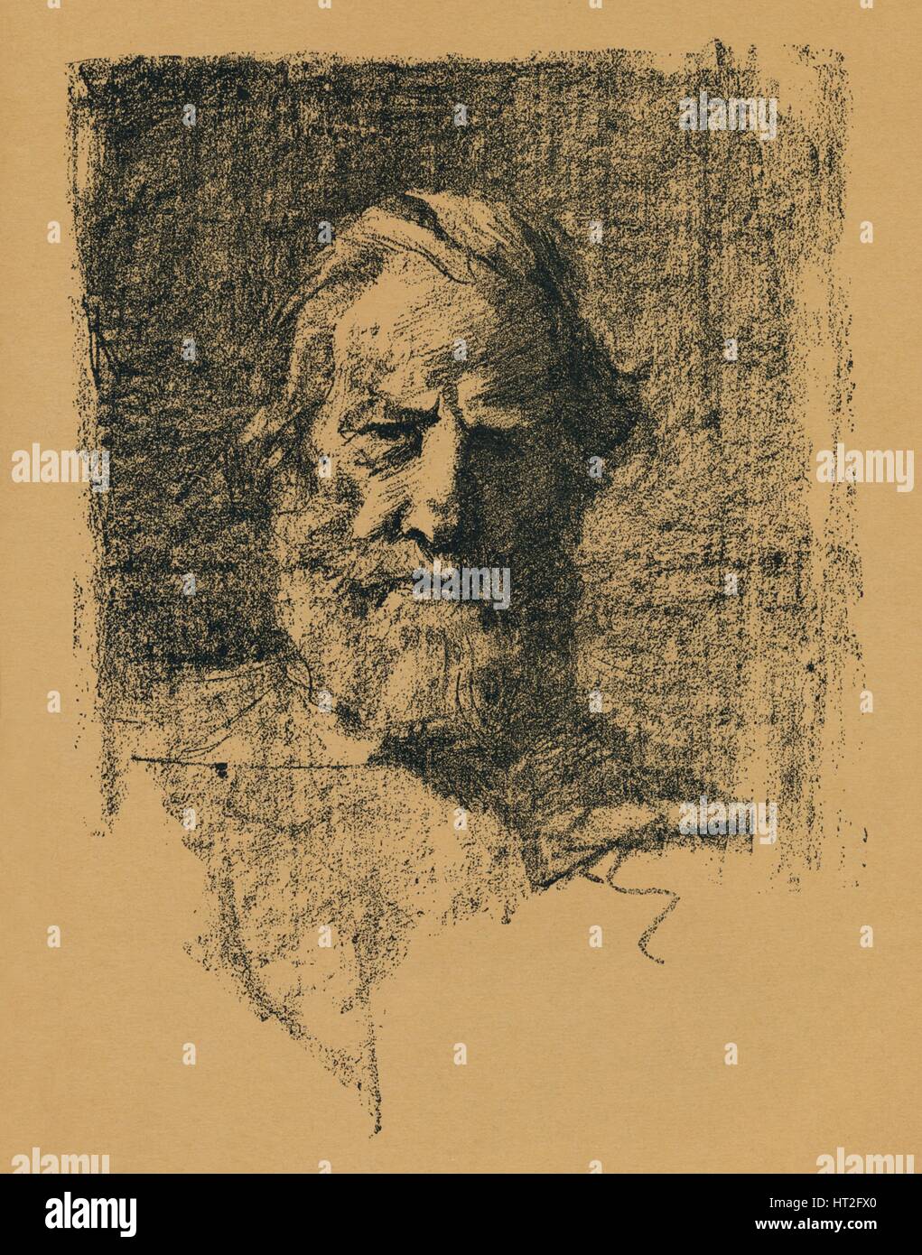 'Portrait Sketch', c1895, (1896). Artist: Alfred Hartley Stock Photo ...