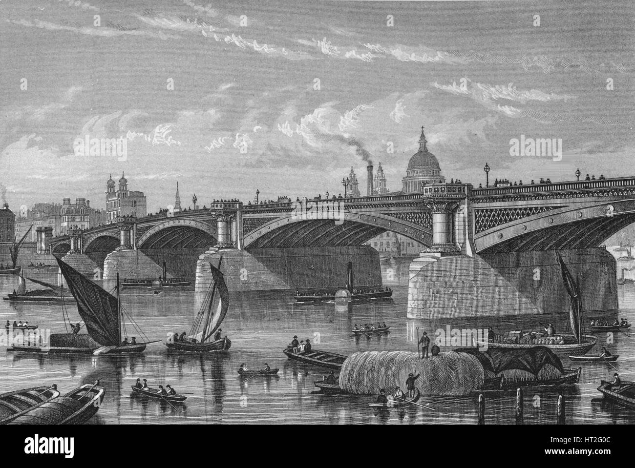 Blackfriars Bridge from the Surrey side, London, c1875 (1878). Artist ...