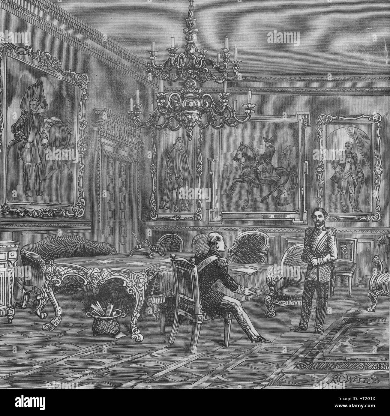 Palace of the royal chamber Black and White Stock Photos & Images - Alamy