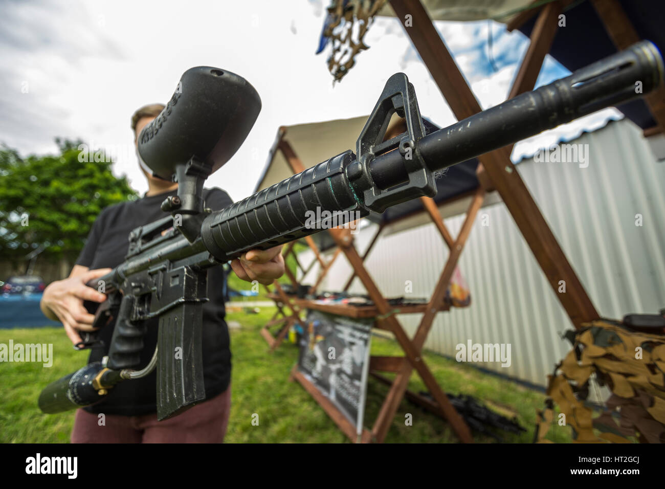 Painball player hi-res stock photography and images - Alamy