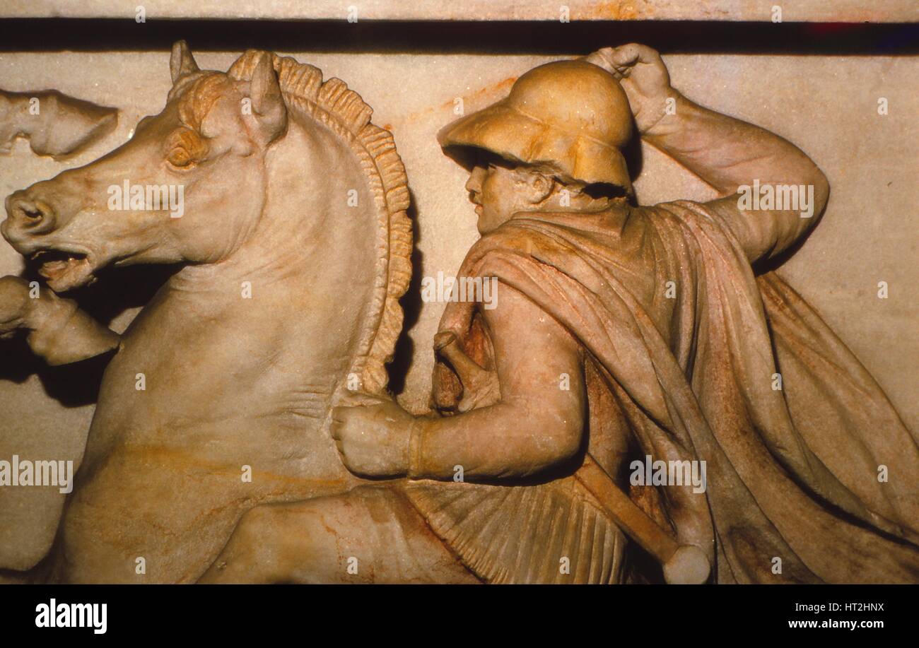 A Macedonian General fighting Persians, 4th century BC. (20th century ...