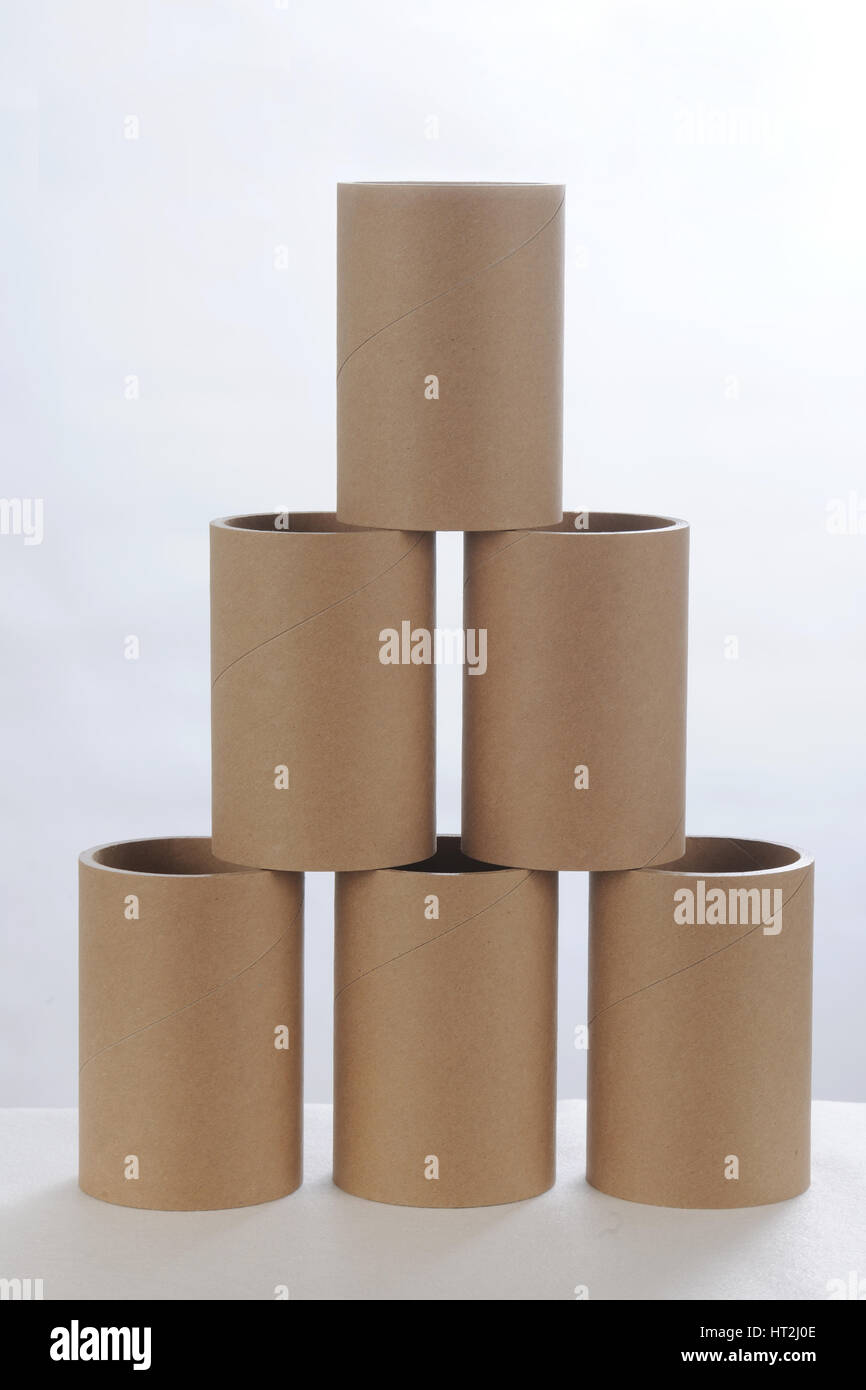 Paper Tubes, Cardboard tube on a white background Stock Photo - Alamy