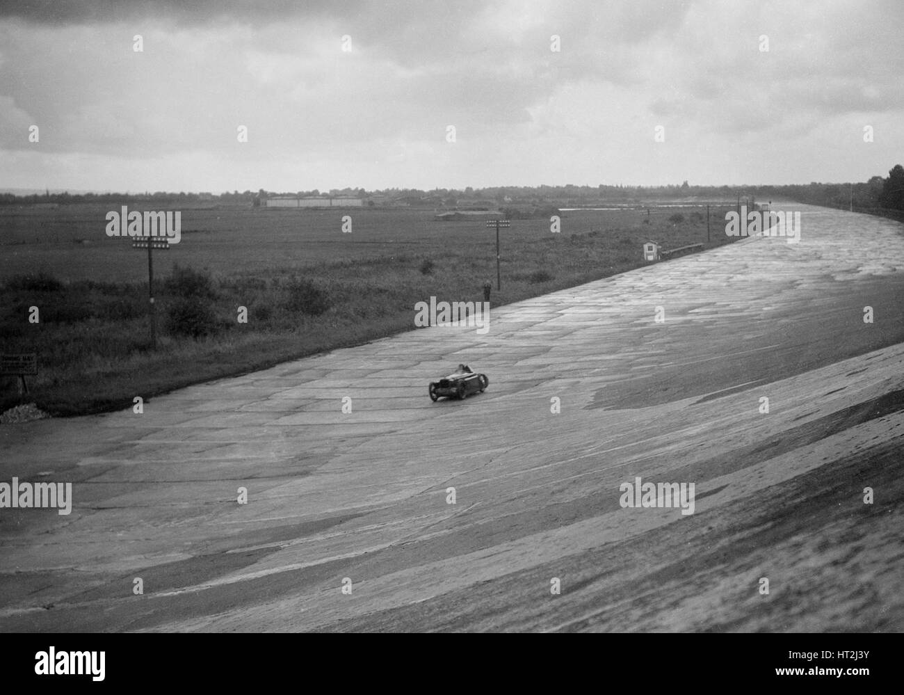 Leon Cushman's Austin 7 racer making a speed record attempt, Brooklands ...