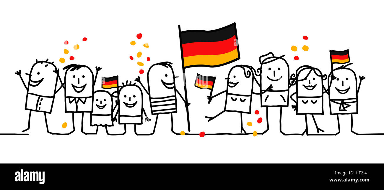 Cartoon people national german day hi-res stock photography and images ...