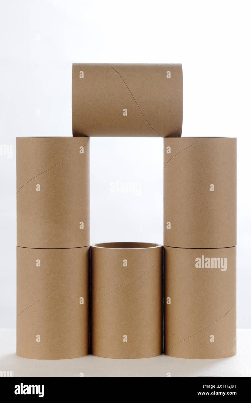 Paper Tubes, Cardboard tube on a white background Stock Photo - Alamy