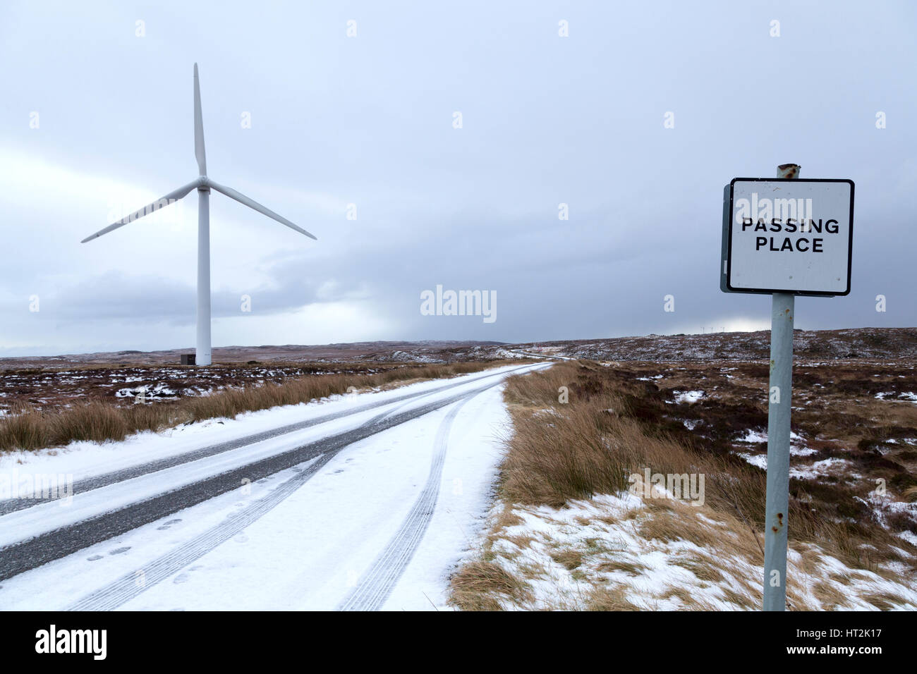 Wind Turbine Winter scene Stock Photo - Alamy