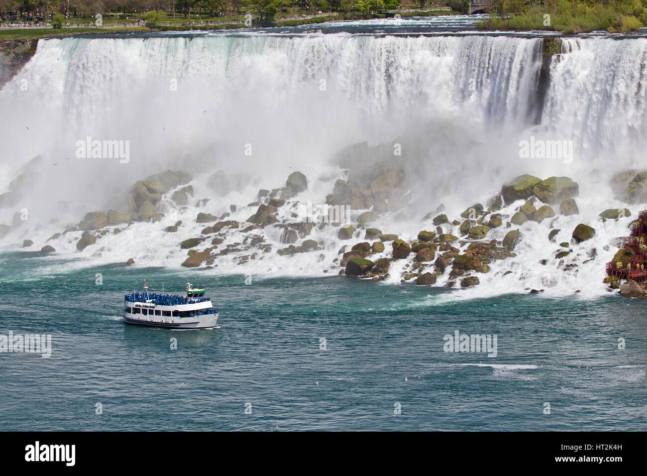 Beautiful photo of a ship near amazing Niagara waterfall Stock Photo ...