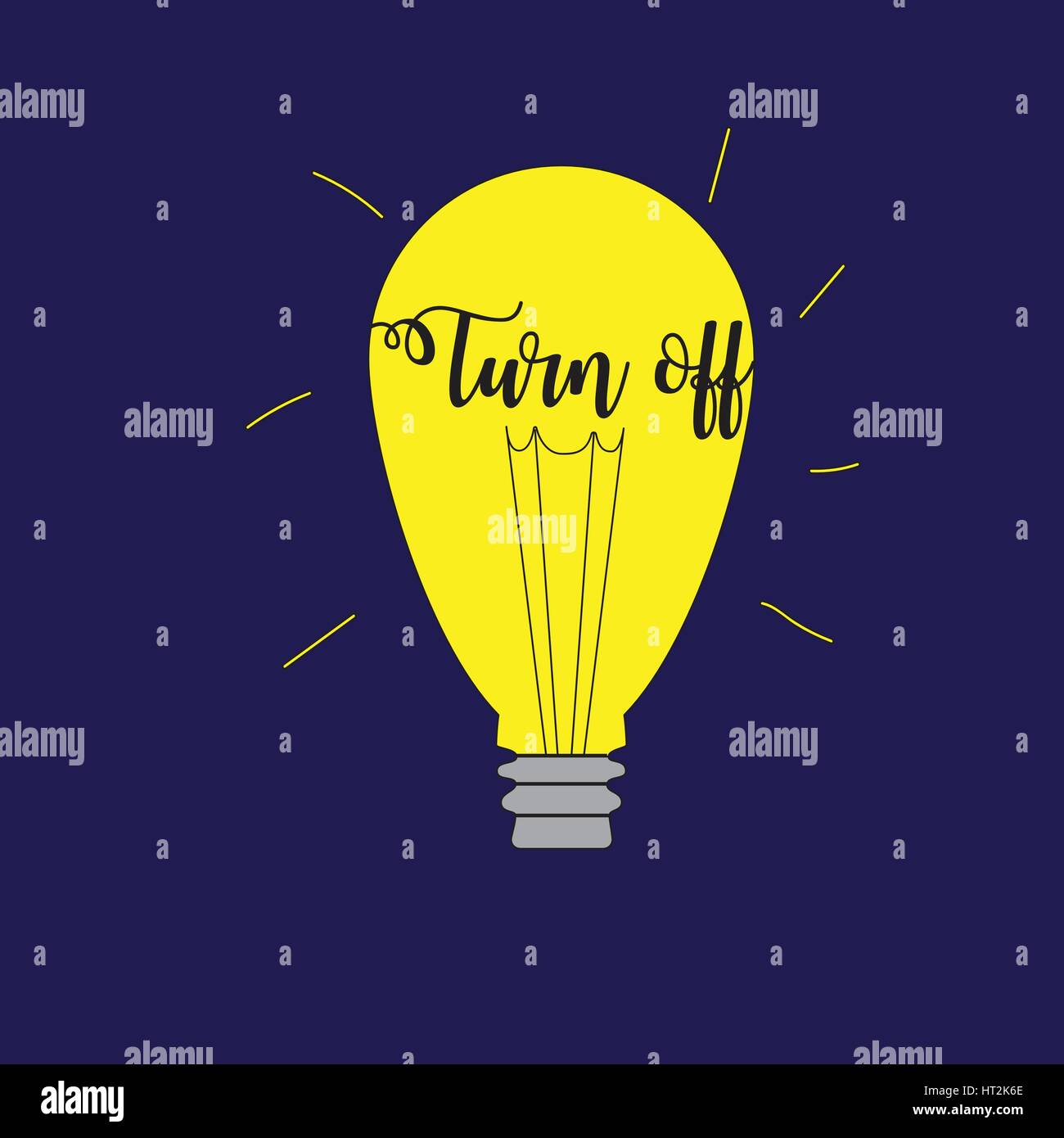 Light bulb on blue background Stock Vector Image & Art - Alamy