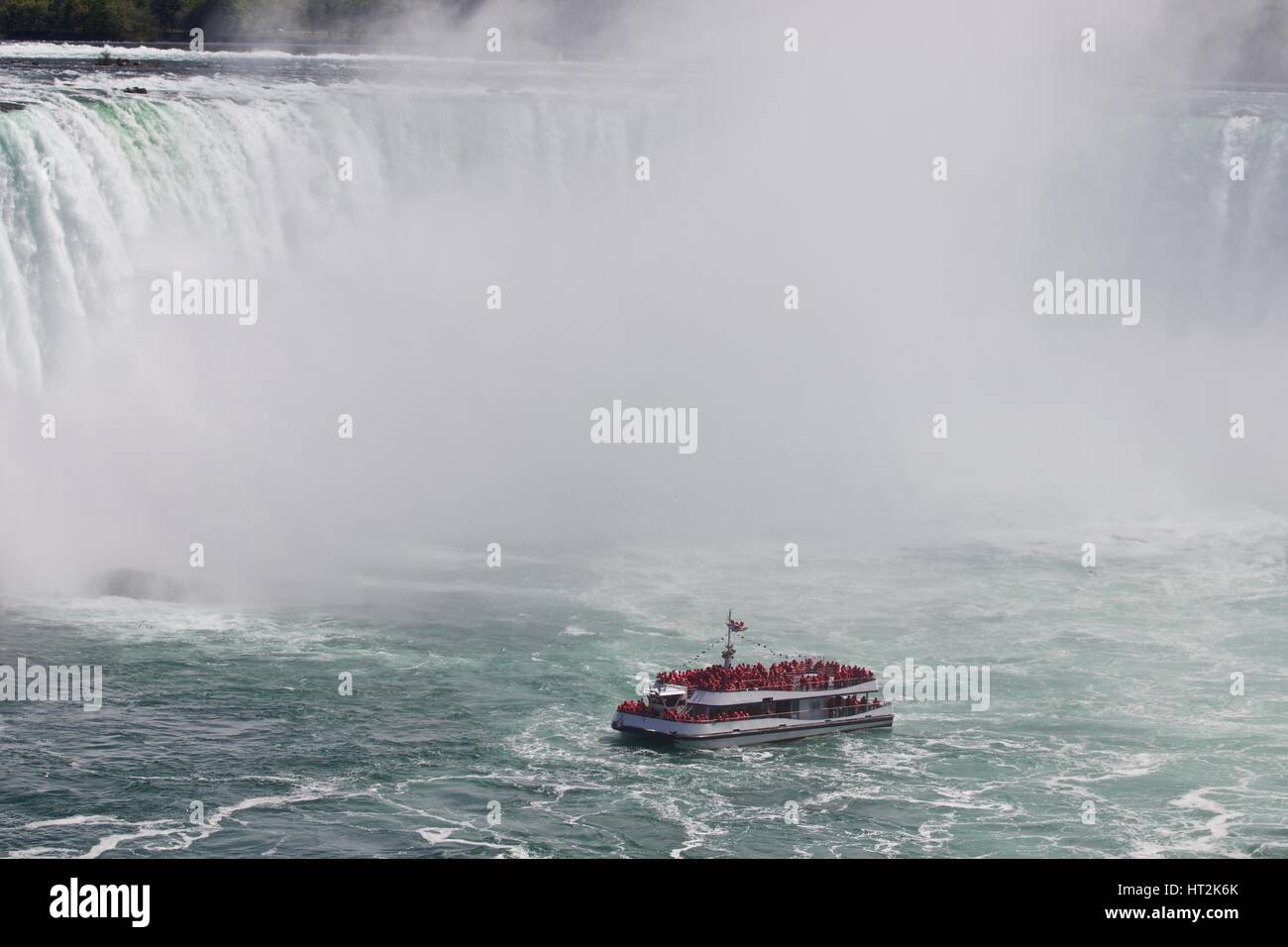 Beautiful photo of a ship near amazing Niagara waterfall Stock Photo ...