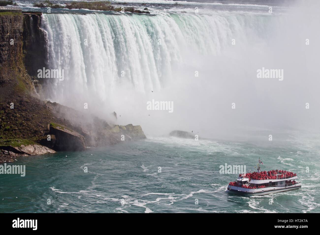 Beautiful photo of a ship near amazing Niagara waterfall Stock Photo ...