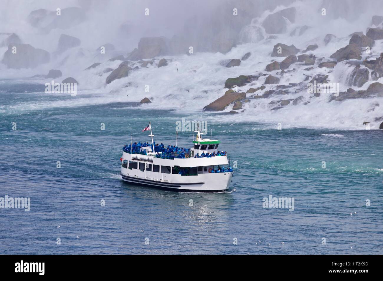 Beautiful photo of a ship near amazing Niagara waterfall Stock Photo ...