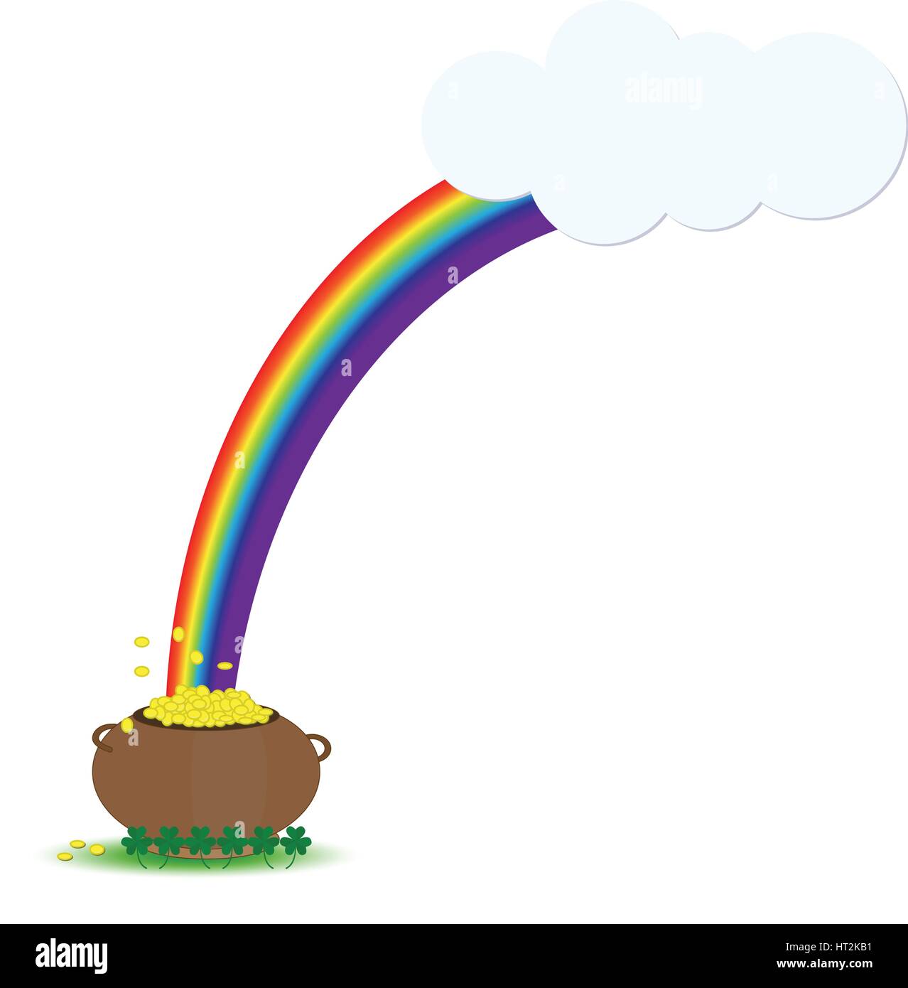 Pot Of Gold Rainbow Clipart