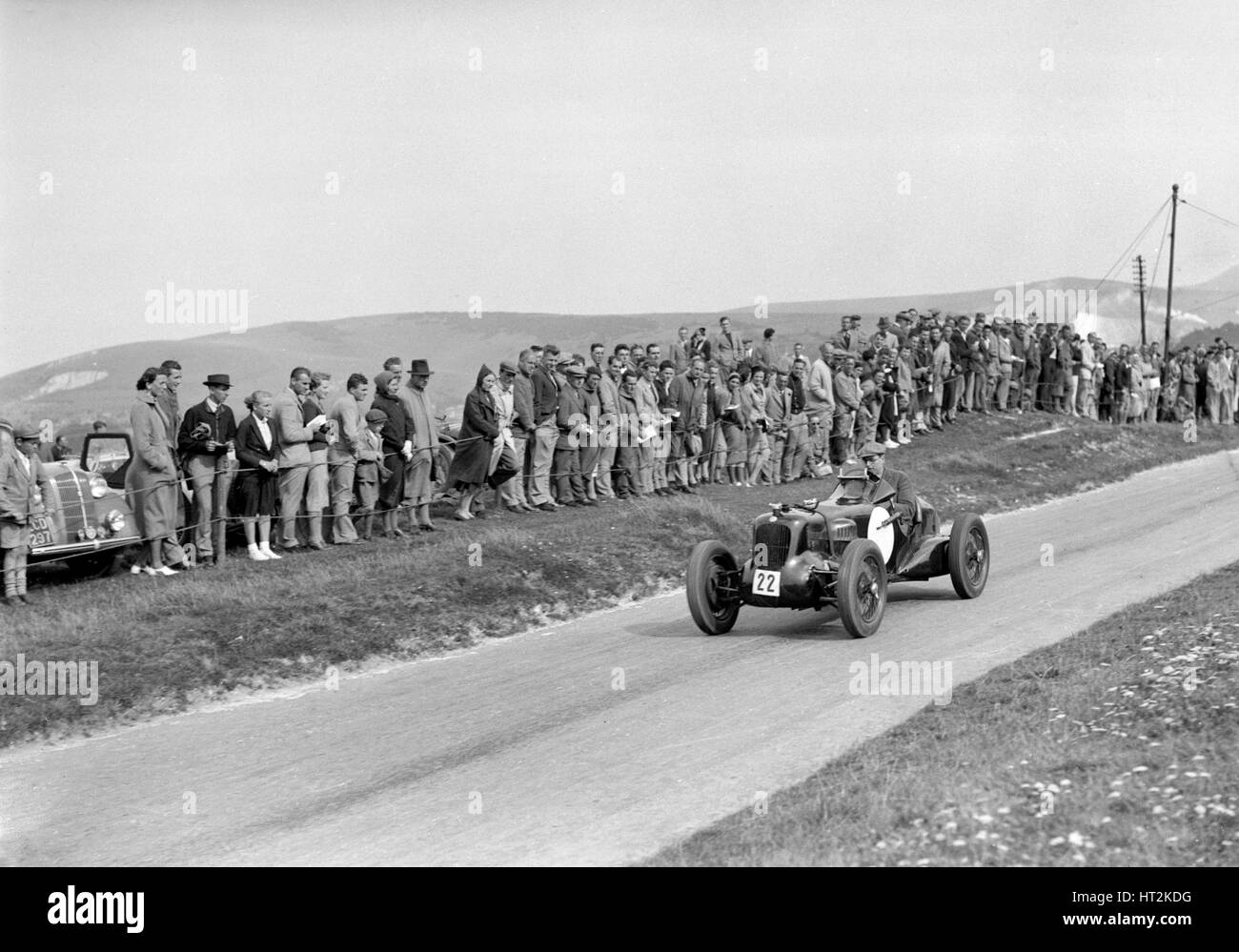 MG R type of Sir Clive Edwards competing at the Lewes Speed Trials ...