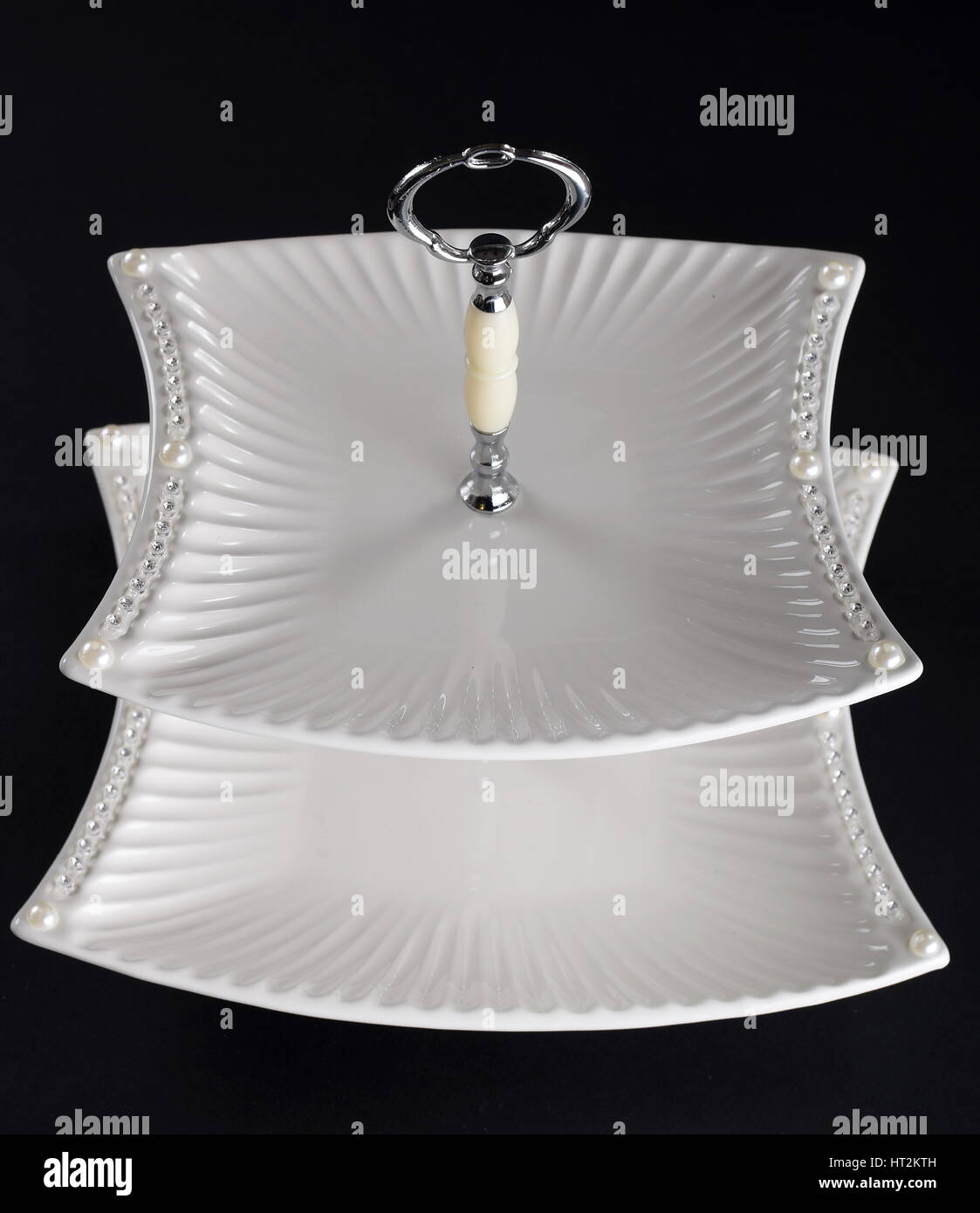 Top view of tray or two tier serving tray Stock Photo - Alamy