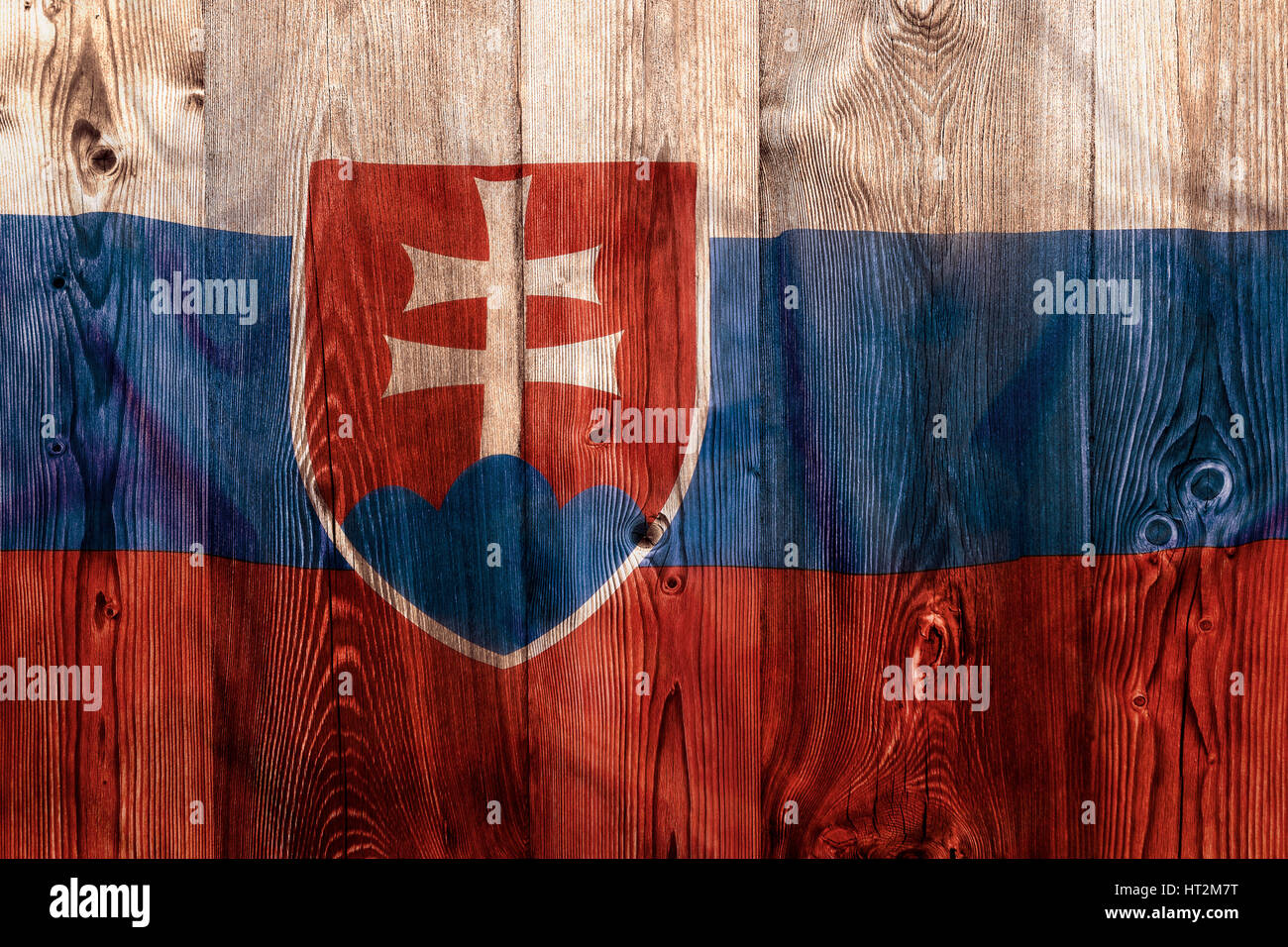 National flag of Slovakia on wooden background Stock Photo - Alamy