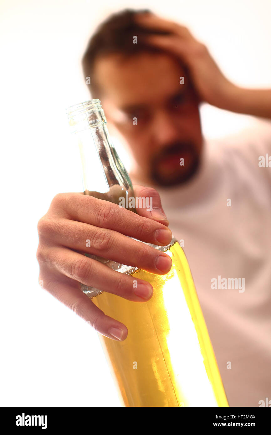 Alcohol addiction - social problem Stock Photo - Alamy