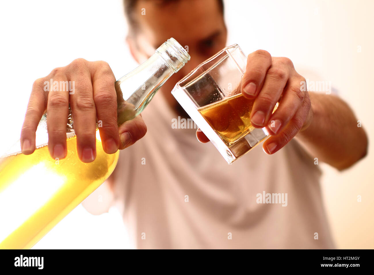 Alcohol addiction - social problem Stock Photo - Alamy
