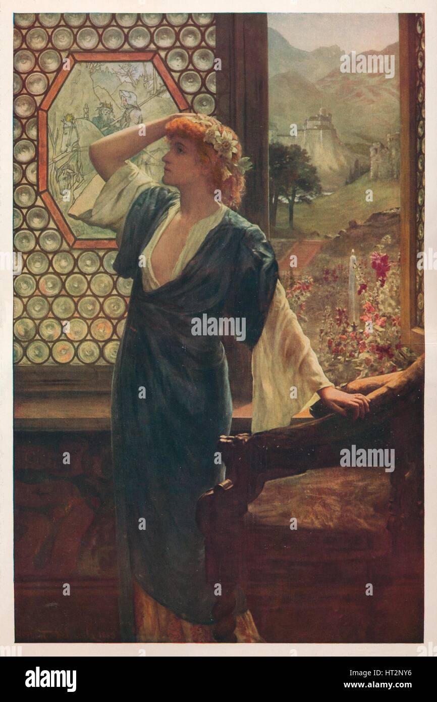 'How Long!', c1889, (1917). Artist: Herbert Gustave Schmalz Stock Photo ...