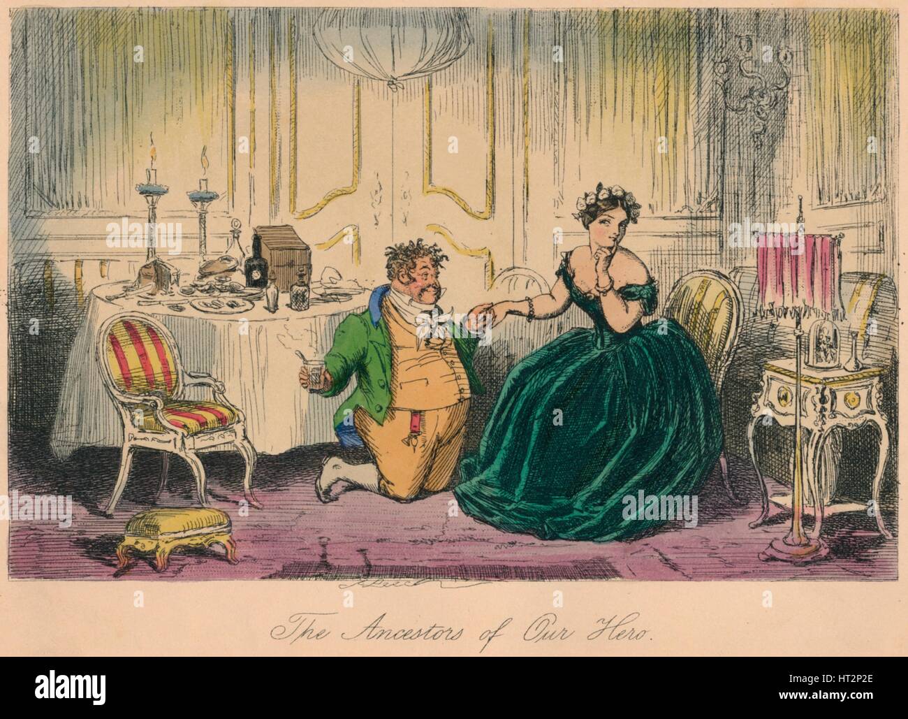 'The Ancestors of Our Hero', 1858. Artist: John Leech Stock Photo - Alamy