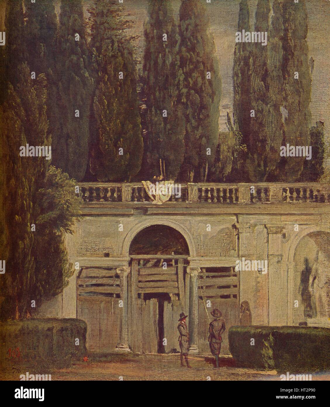 'Villa Medicis en Roma', (View of the Garden of the Villa Medici ...