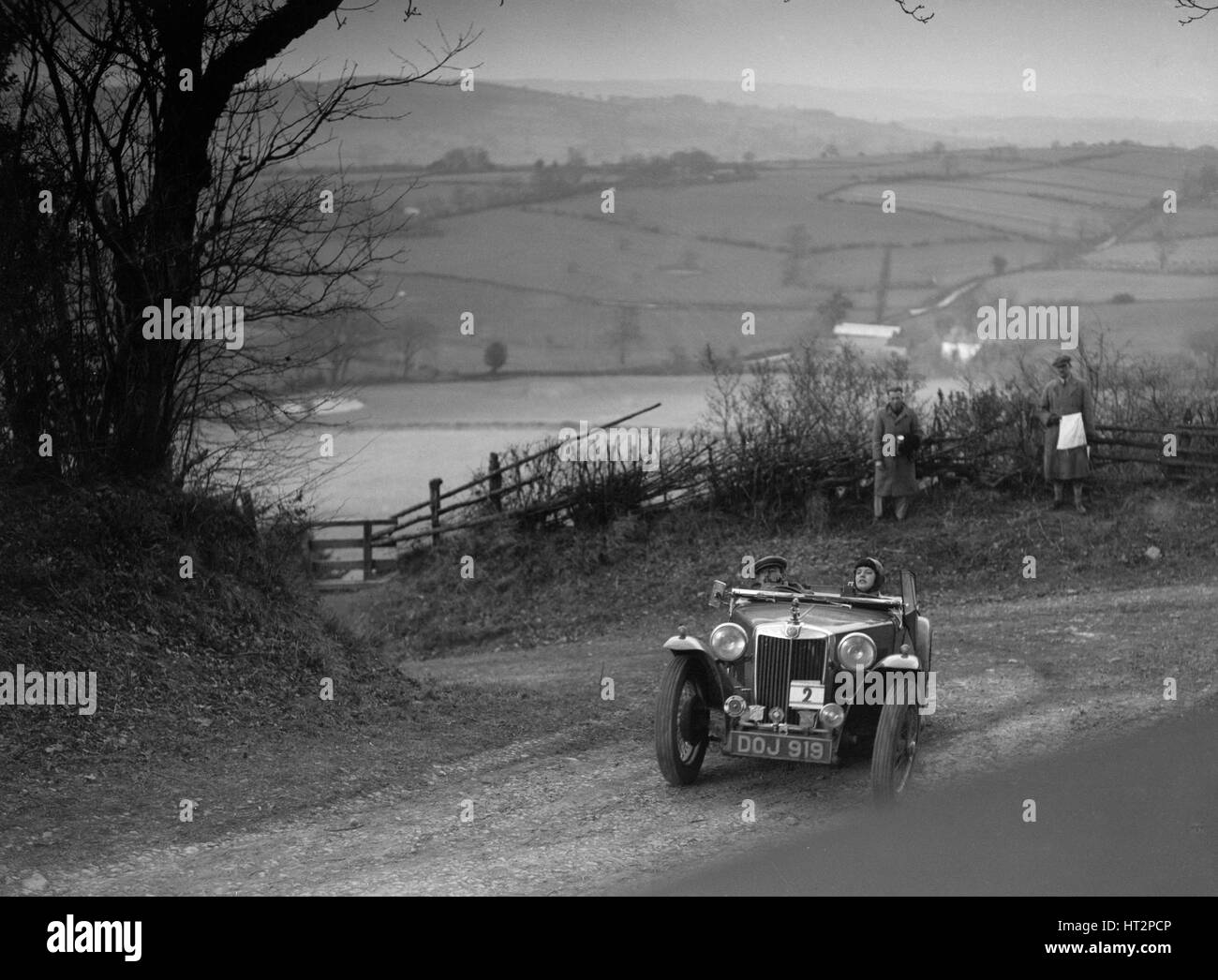 MG TA of JL Lutwyche competing in the MG Car Club Midland Centre Trial ...