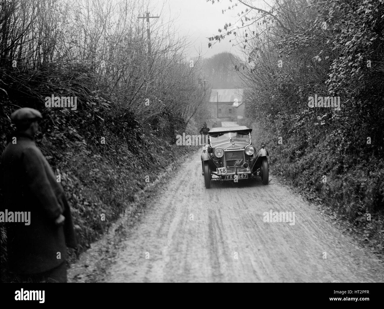 CL Clayton's Alfa Romeo competing in the MCC Exeter Trial, 1930. Artist ...
