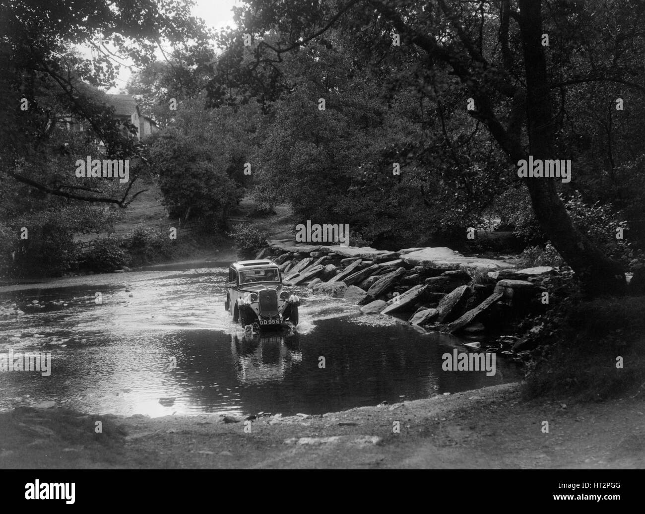 Singer 9 coupe competing in the Mid Surrey AC Barnstaple Trial, Tarr ...