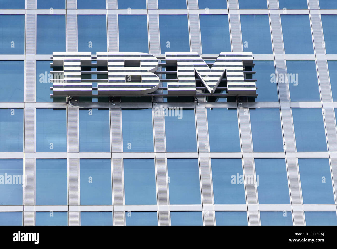 Munich, Germany. 6th Mar, 2017. The IBM logo on the the Highlight ...