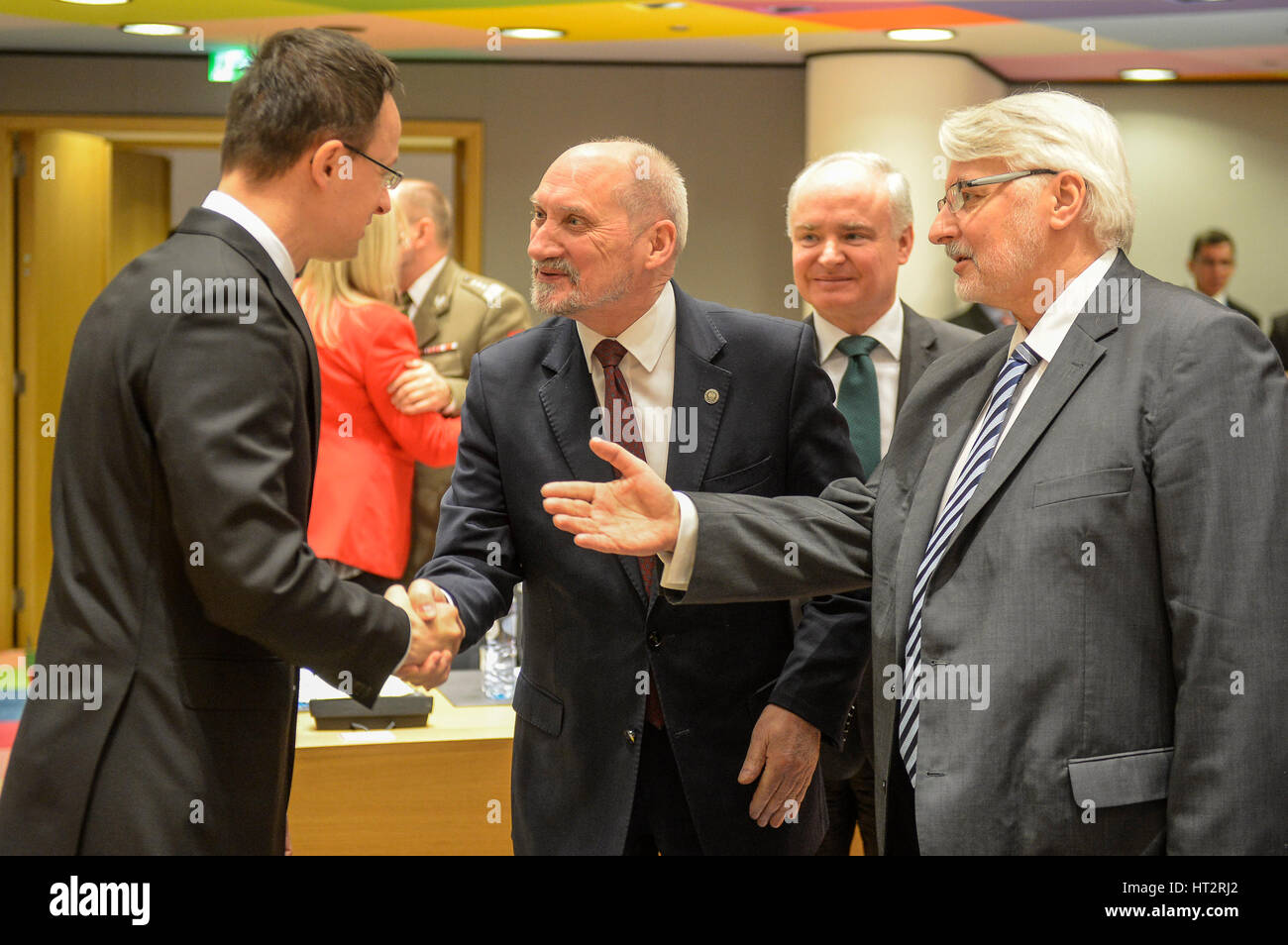 Brussels, Belgium. 6th Mar, 2017. Hungarian Foreign Minister Peter ...