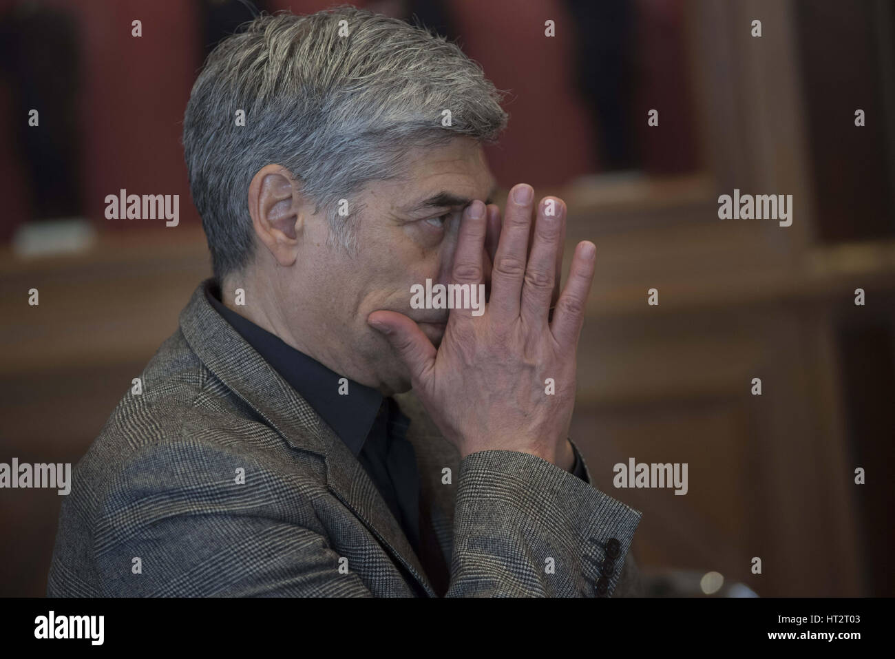 Athens, Greece. 6th Mar, 2017. GEORGE CORRAFACE during the ceremony ...