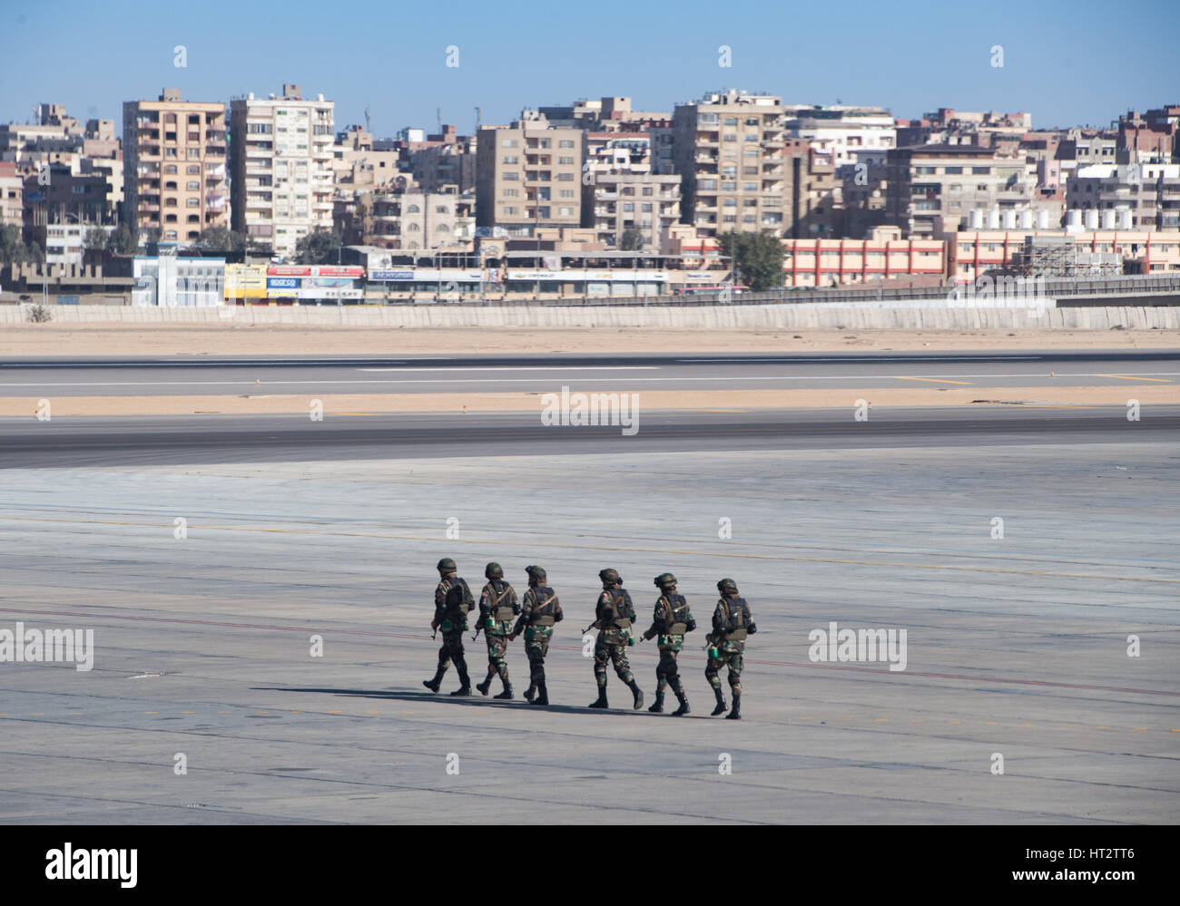 Cairo, Egypt. 03rd Mar, 2017. Soldiers on an airfield in Cairo, Egypt ...