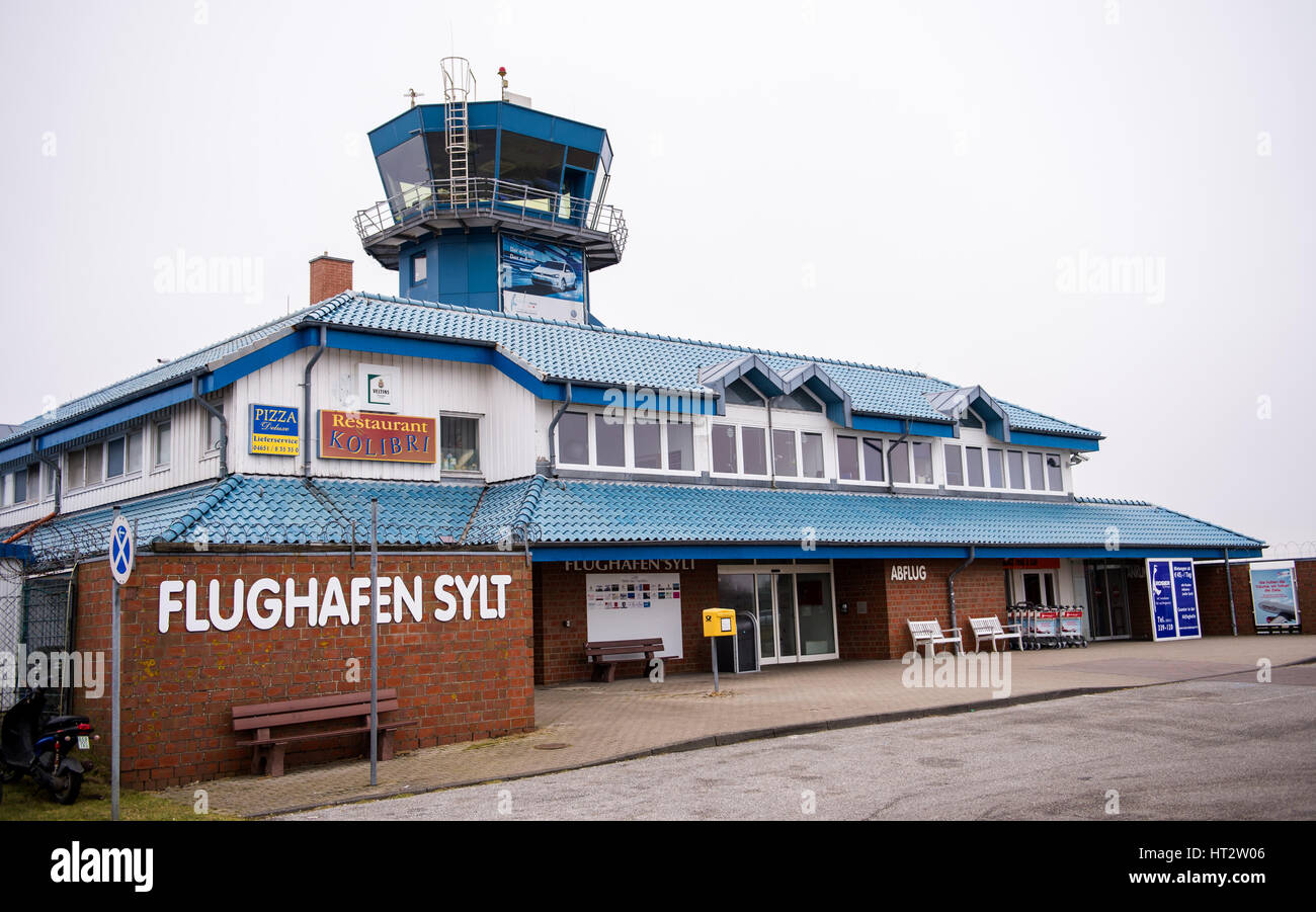 Sylt, Germany. 17th Feb, 2017. The airport on the island of Sylt ...