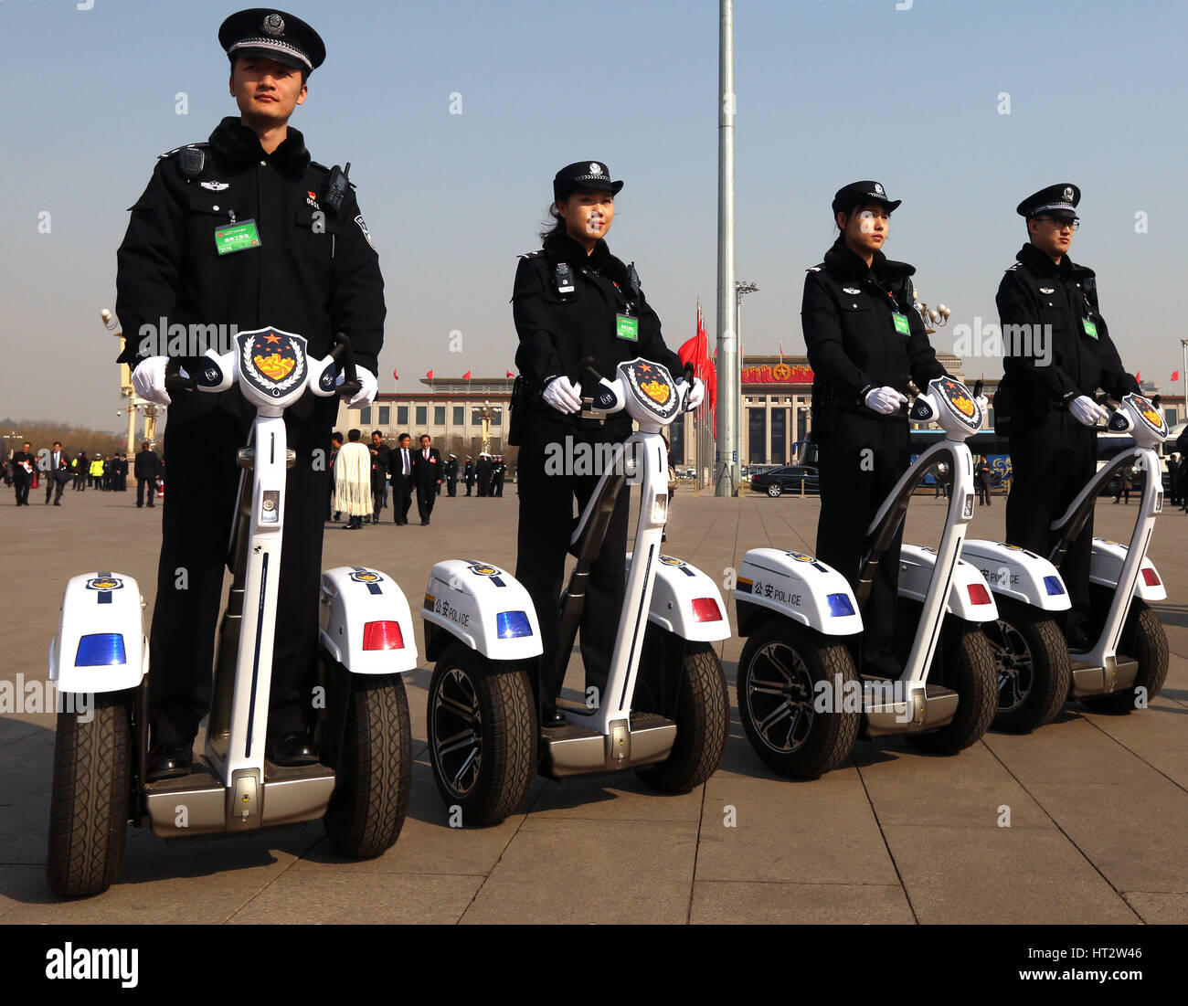 Beijing, CHINA, China. 3rd Mar, 2017. Chinese police on domestically ...
