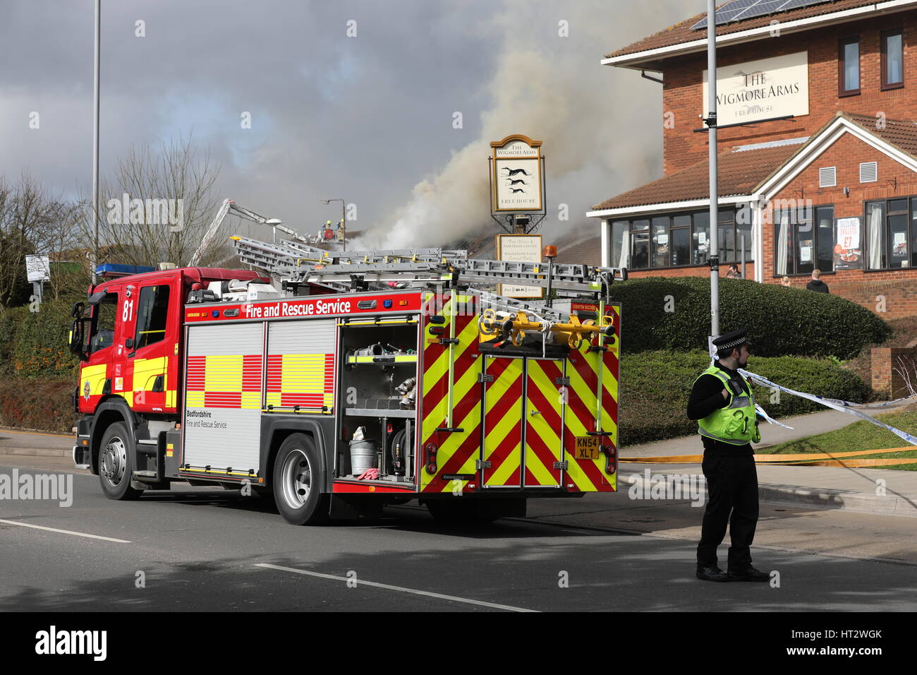 Luton, UK. 06th Mar, 2017. A major fire occurred at the Asda superstore ...