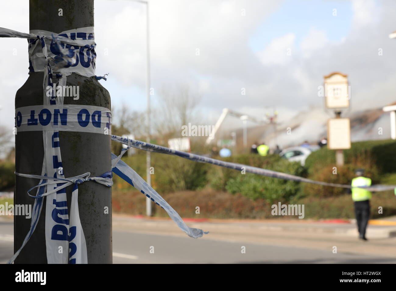 Luton, UK. 06th Mar, 2017. A major fire occurred at the Asda superstore ...