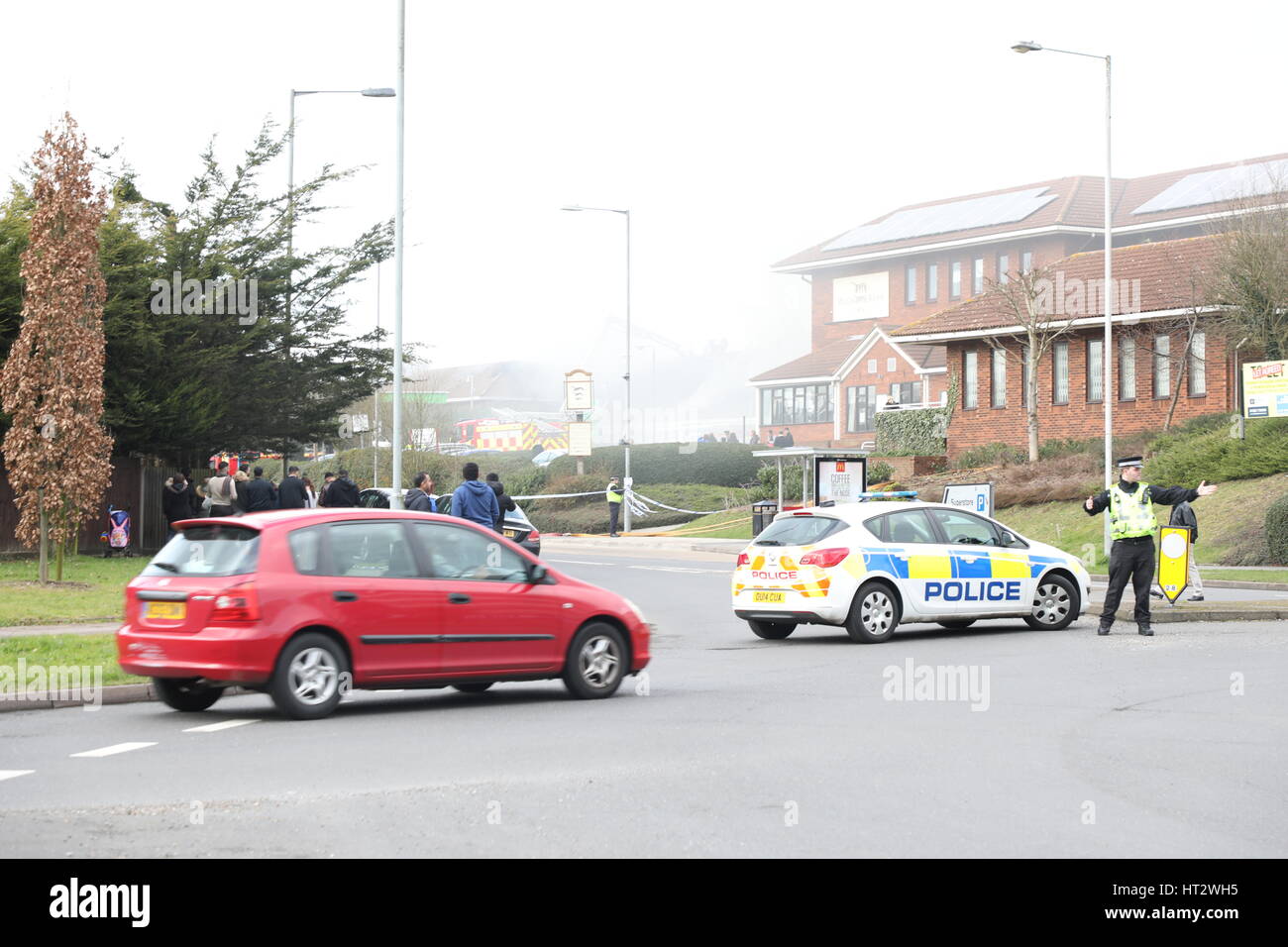 Luton, UK. 06th Mar, 2017. A major fire occurred at the Asda superstore ...