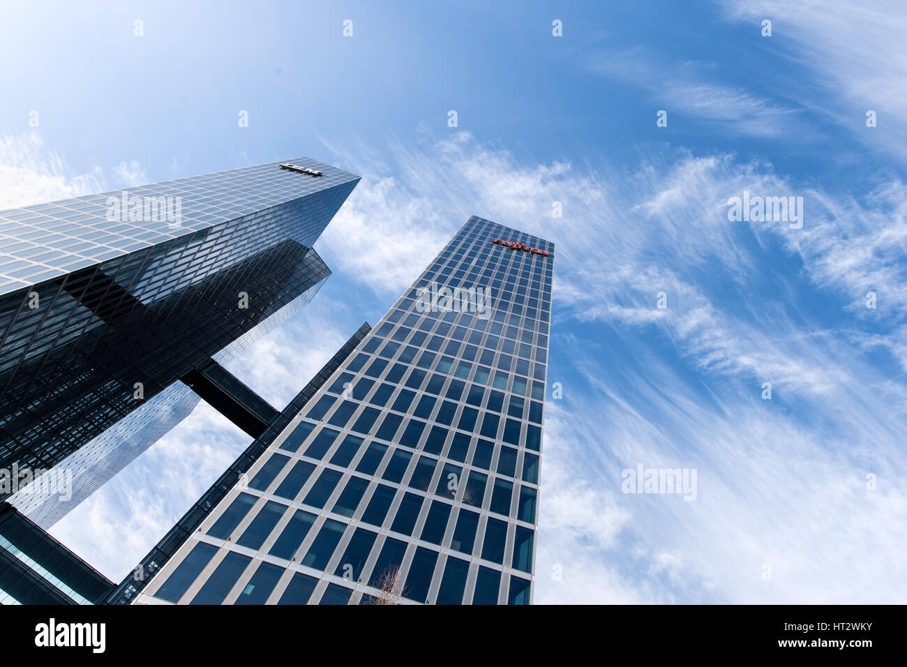 Munich, Germany. 06th Mar, 2017. The logos of IBM and Fujitsu on the ...