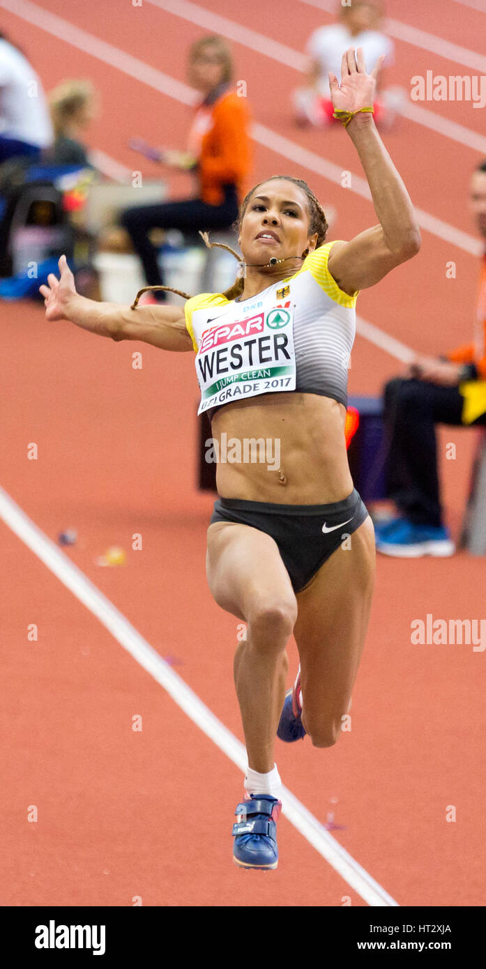 Belgrade, Serbia. 6th Mar, 2017. Alexandra Wester of Germany competes ...