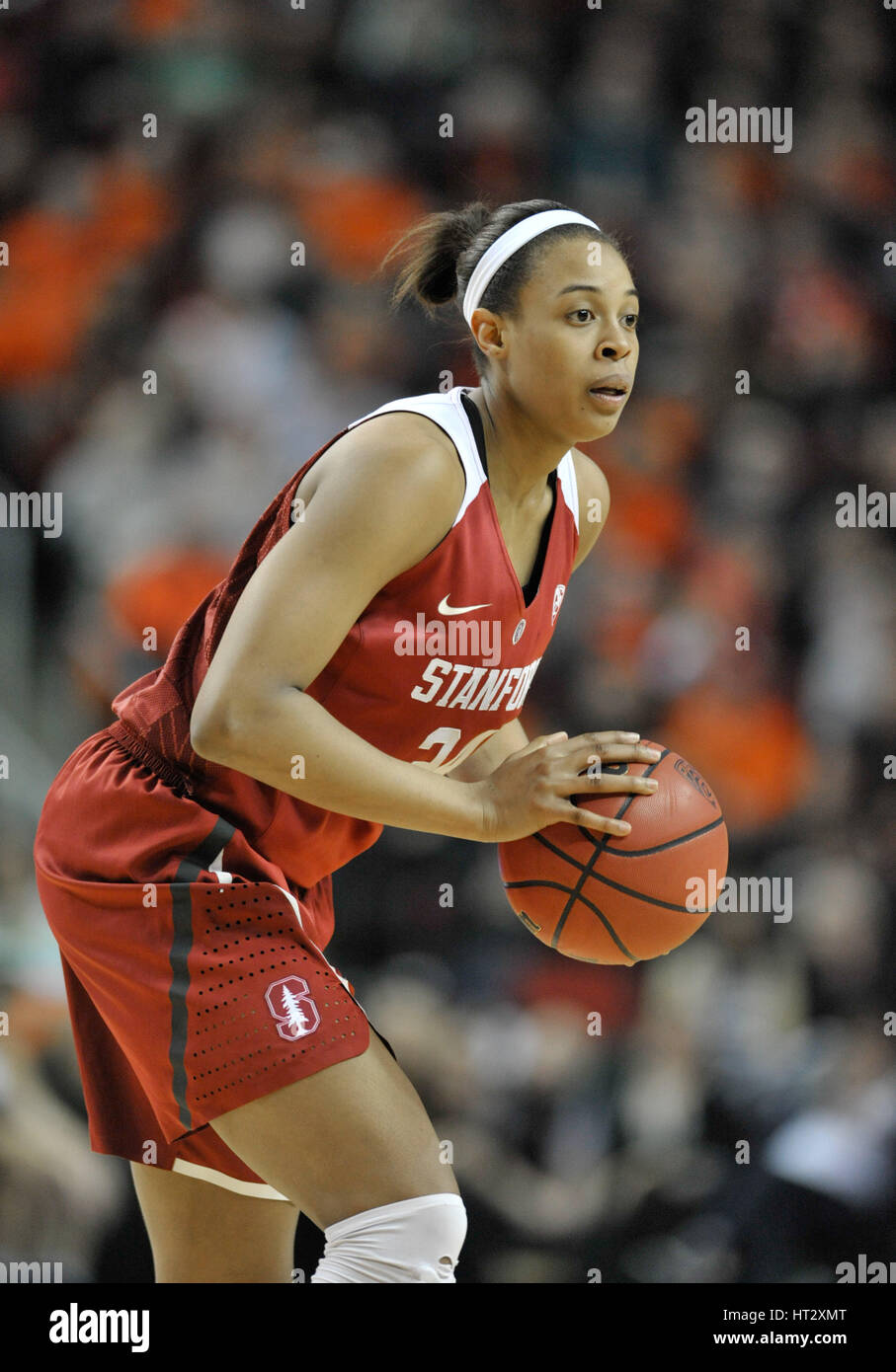 Seattle, WA, USA. 5th Mar, 2017. Stanford center Erica McCall (24) in ...