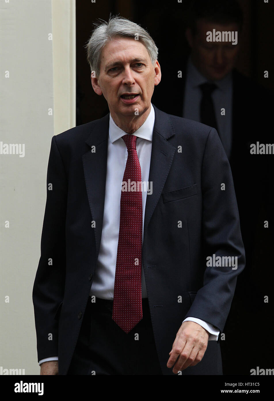 Philip hammond seen at downing street in london hi-res stock ...