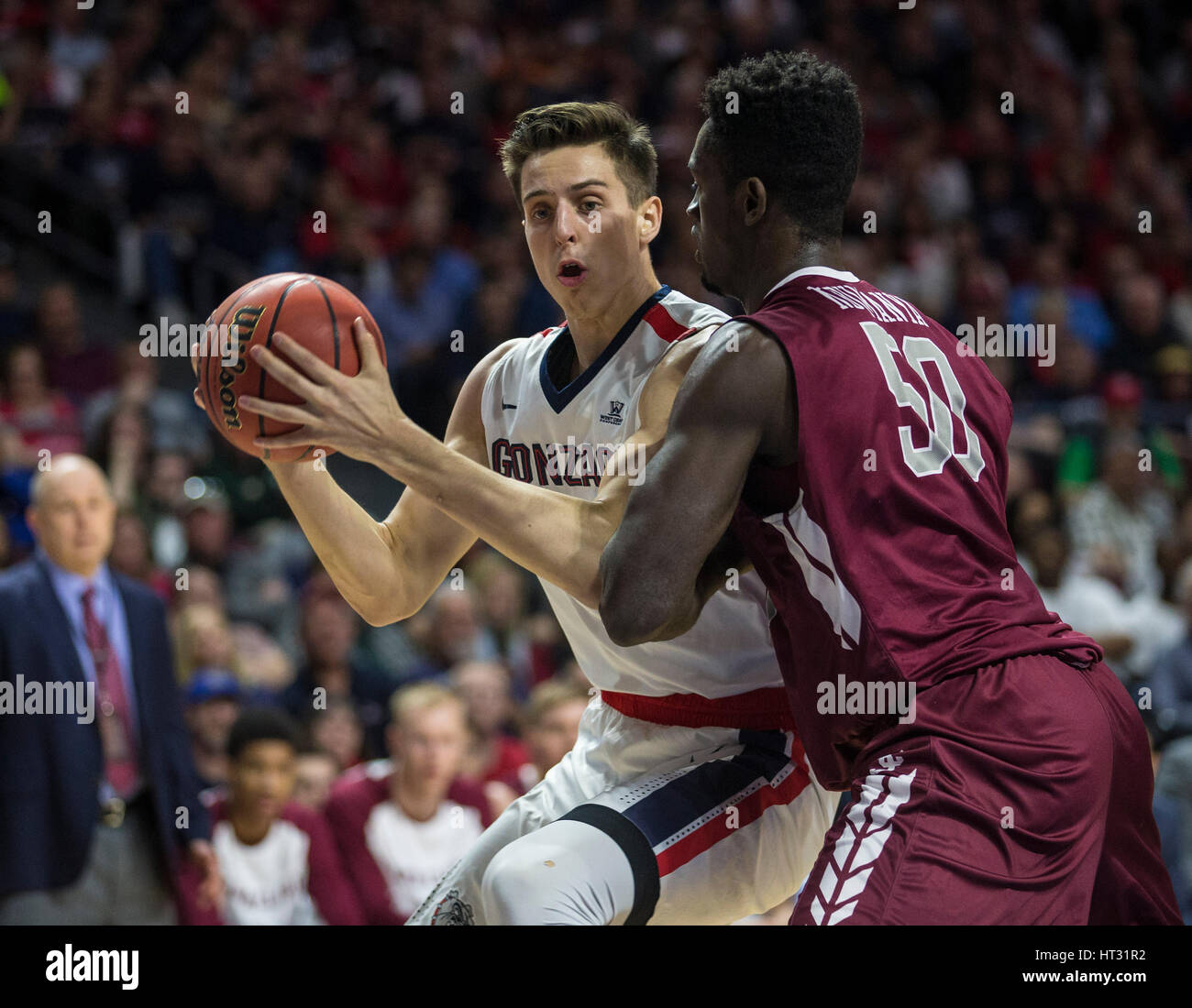 Las Vegas, NV, USA. 06th Mar, 2017. A. Gonzaga Bulldogs forward Zach ...
