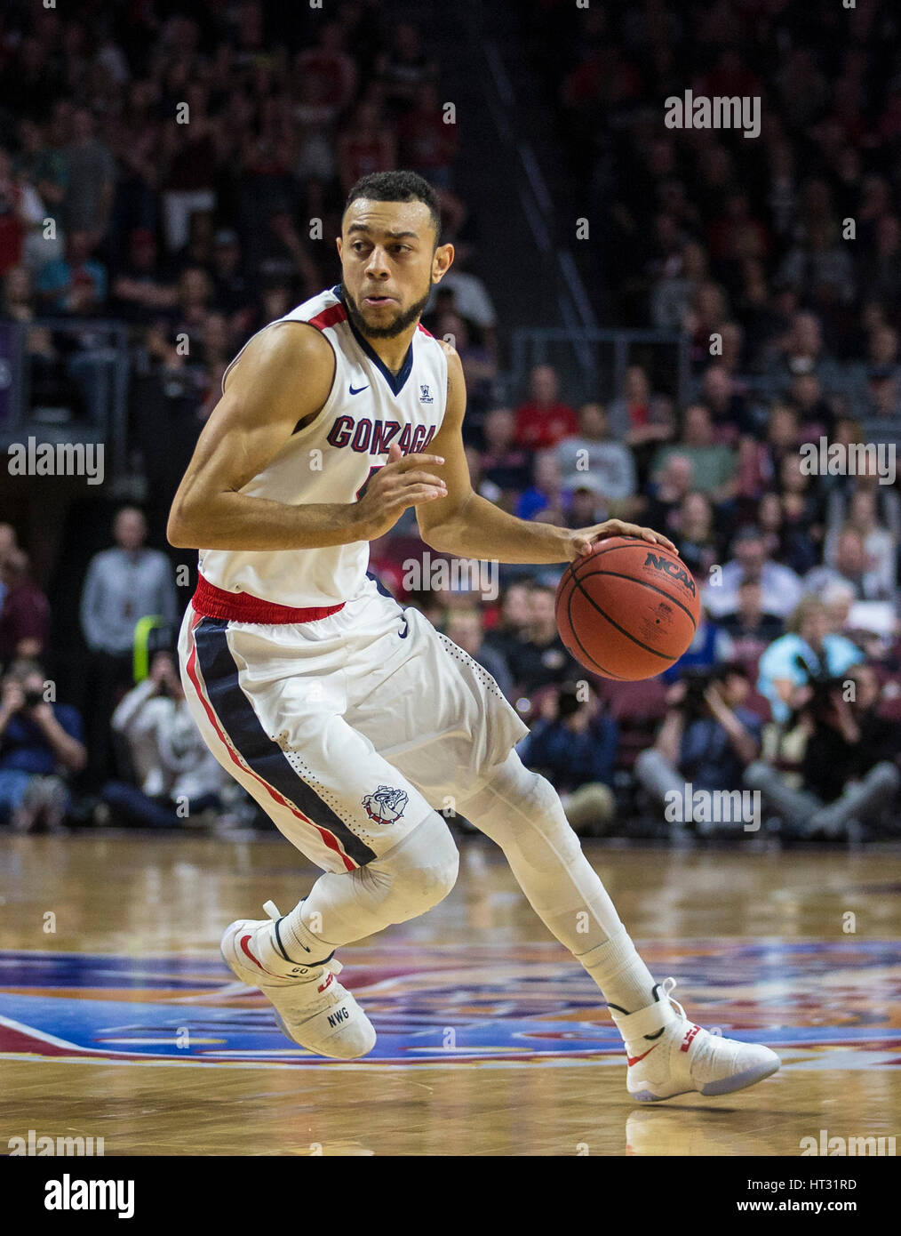 Las Vegas, NV, USA. 06th Mar, 2017. A.Gonzaga guard Nigel Williams-Goss ...