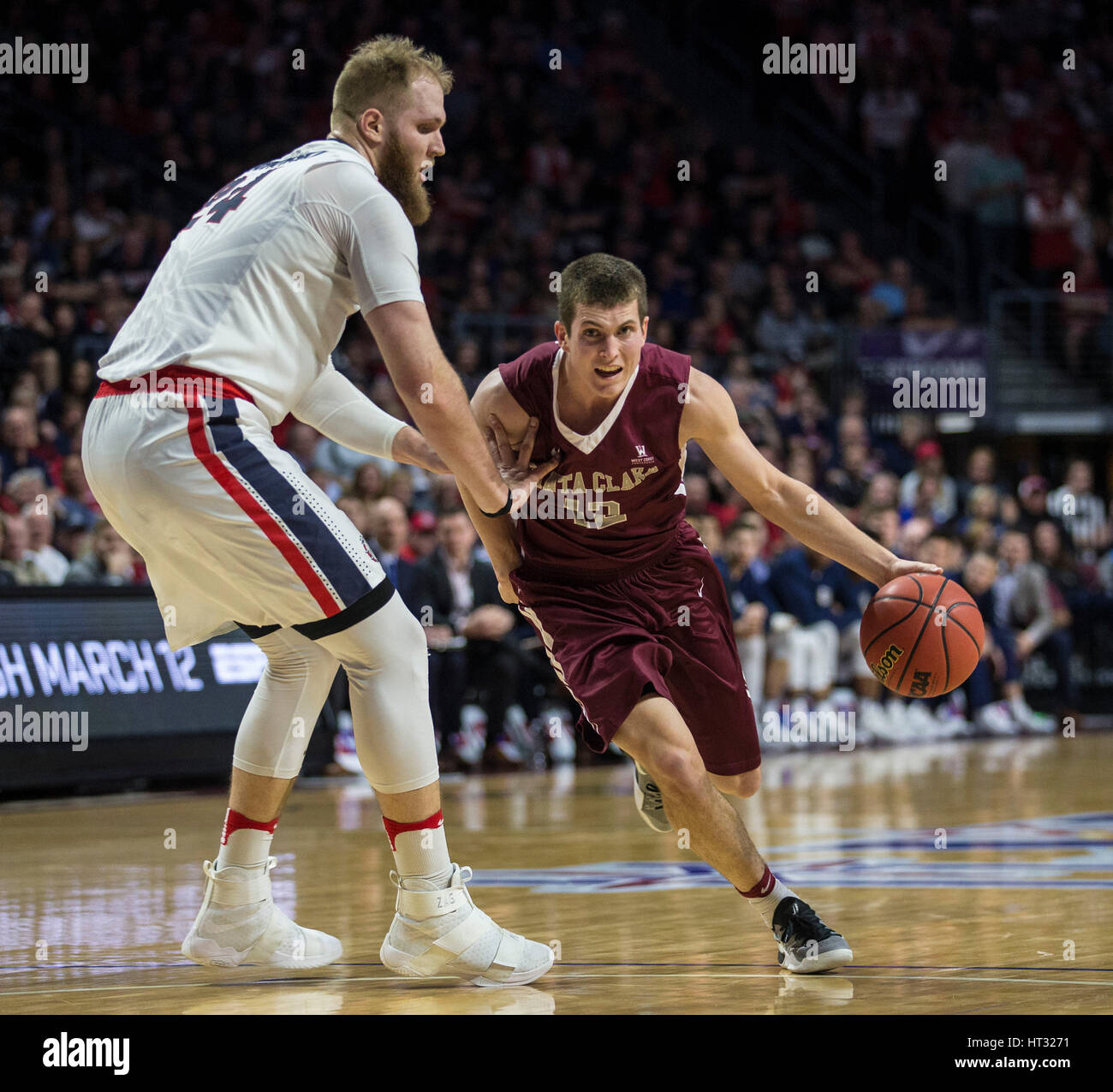 Las Vegas, NV, USA. 06th Mar, 2017. A. Santa Clara guard Matt Hauser ...