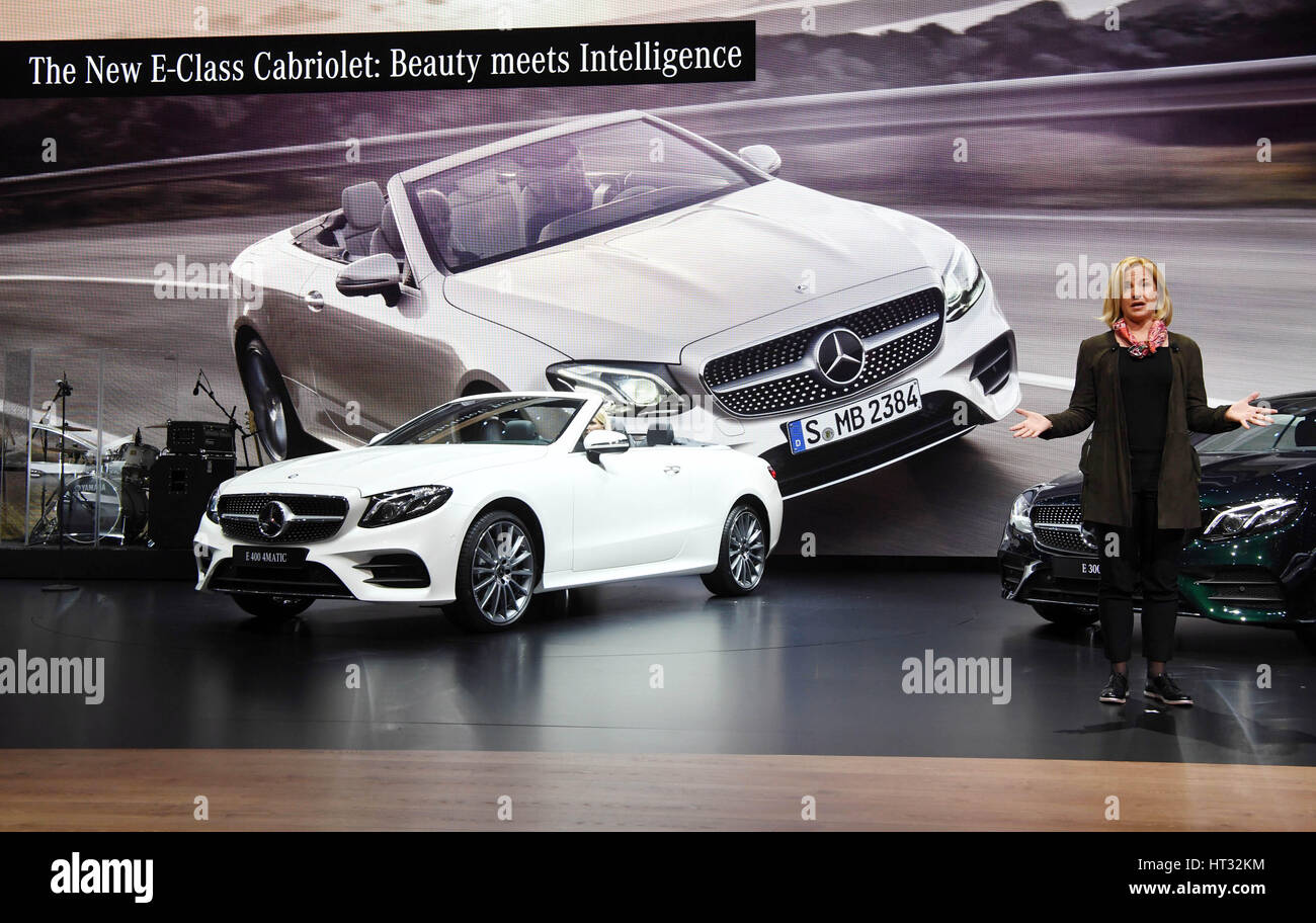 Geneva, Switzerland. 6 March 2017.Britta Seeger, sales director at ...